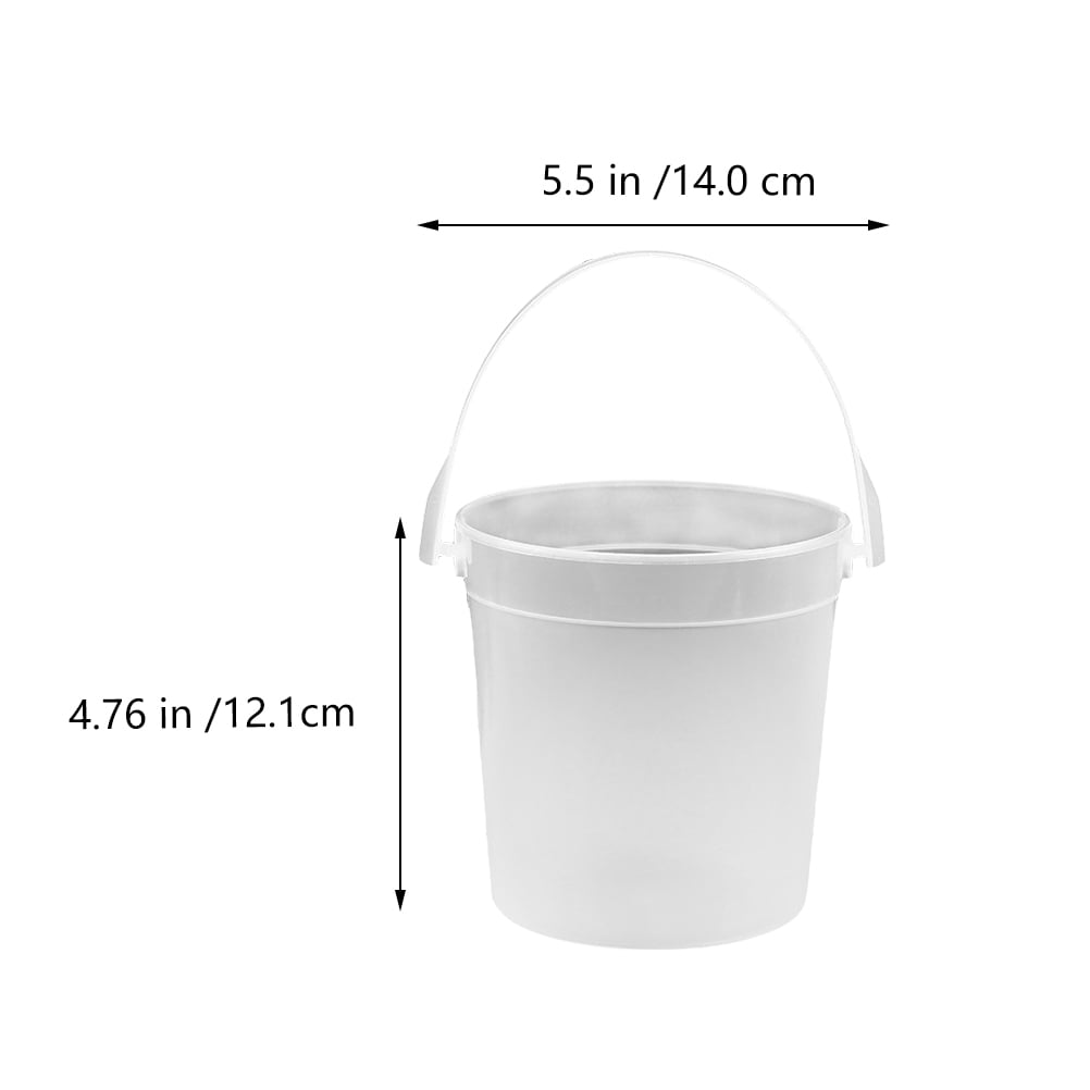 FRCOLOR 5Pcs Round Transparent Bucket Sand Beach Bucket Art Painting ...