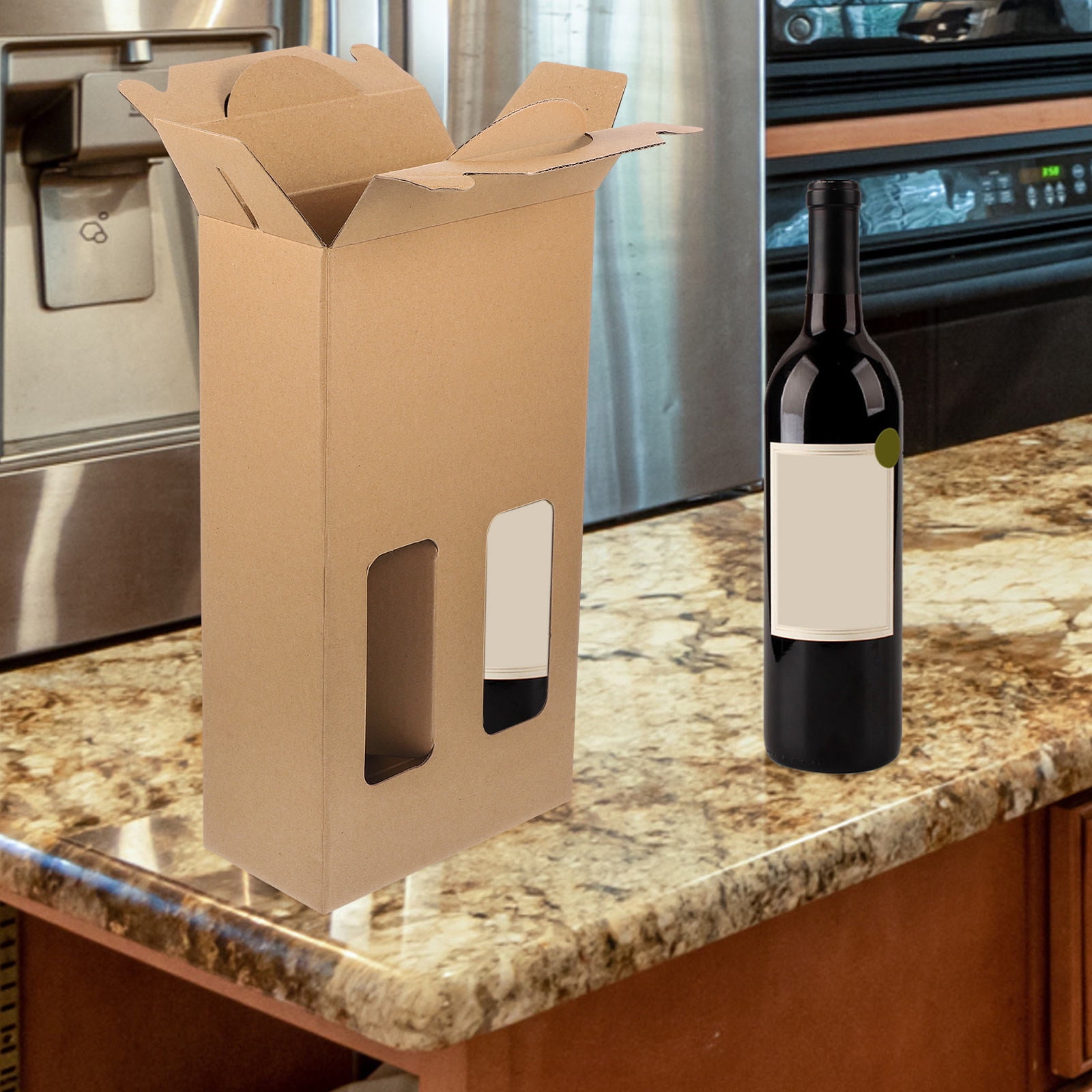 FRCOLOR 5Pcs Wine Bottle Packing Box Paper Bottle Carrier Paper Bottle ...