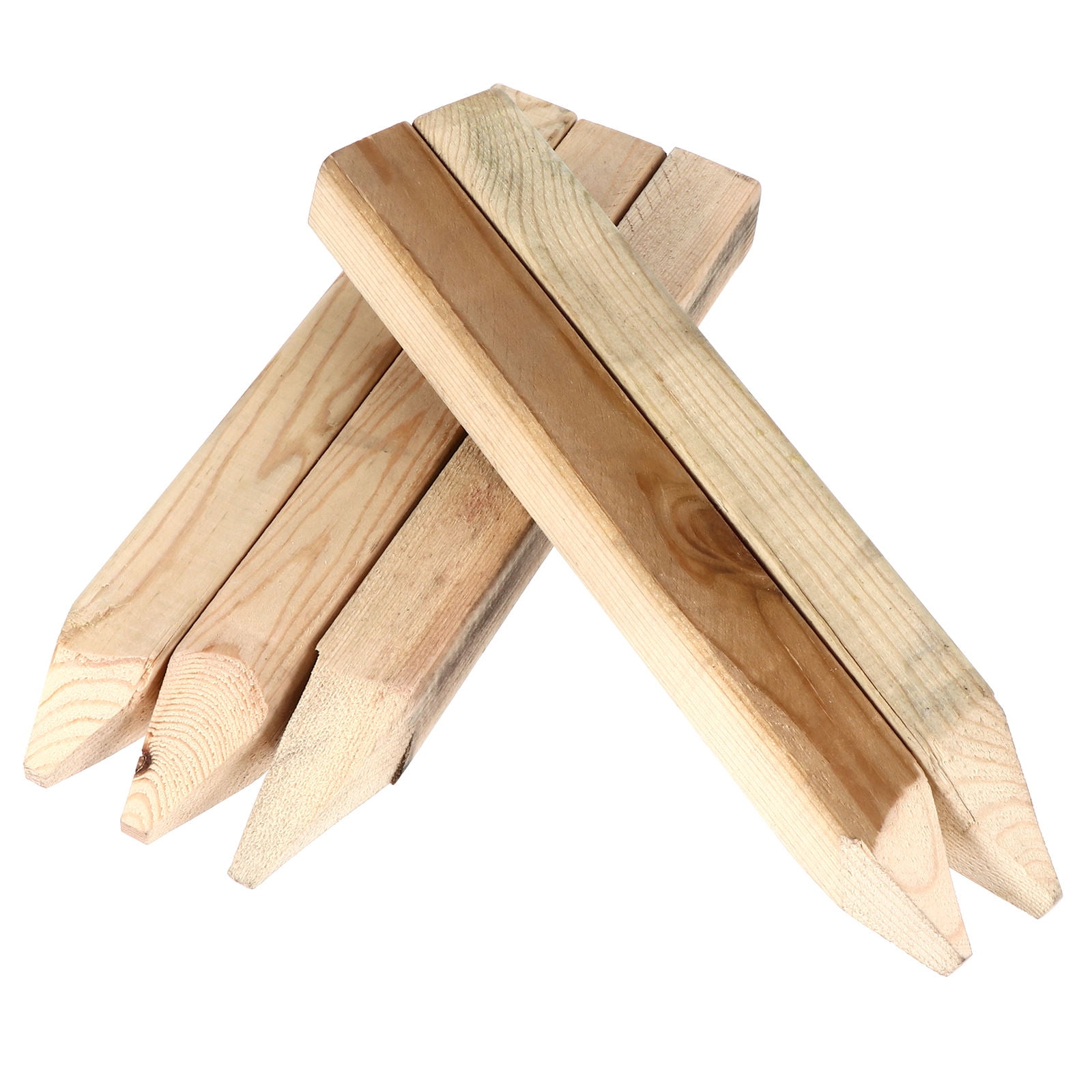 KAKOWELY Garden Decoration Stakes Chocolate Wood 5Pcs 11.8x1.2x1.2in ...