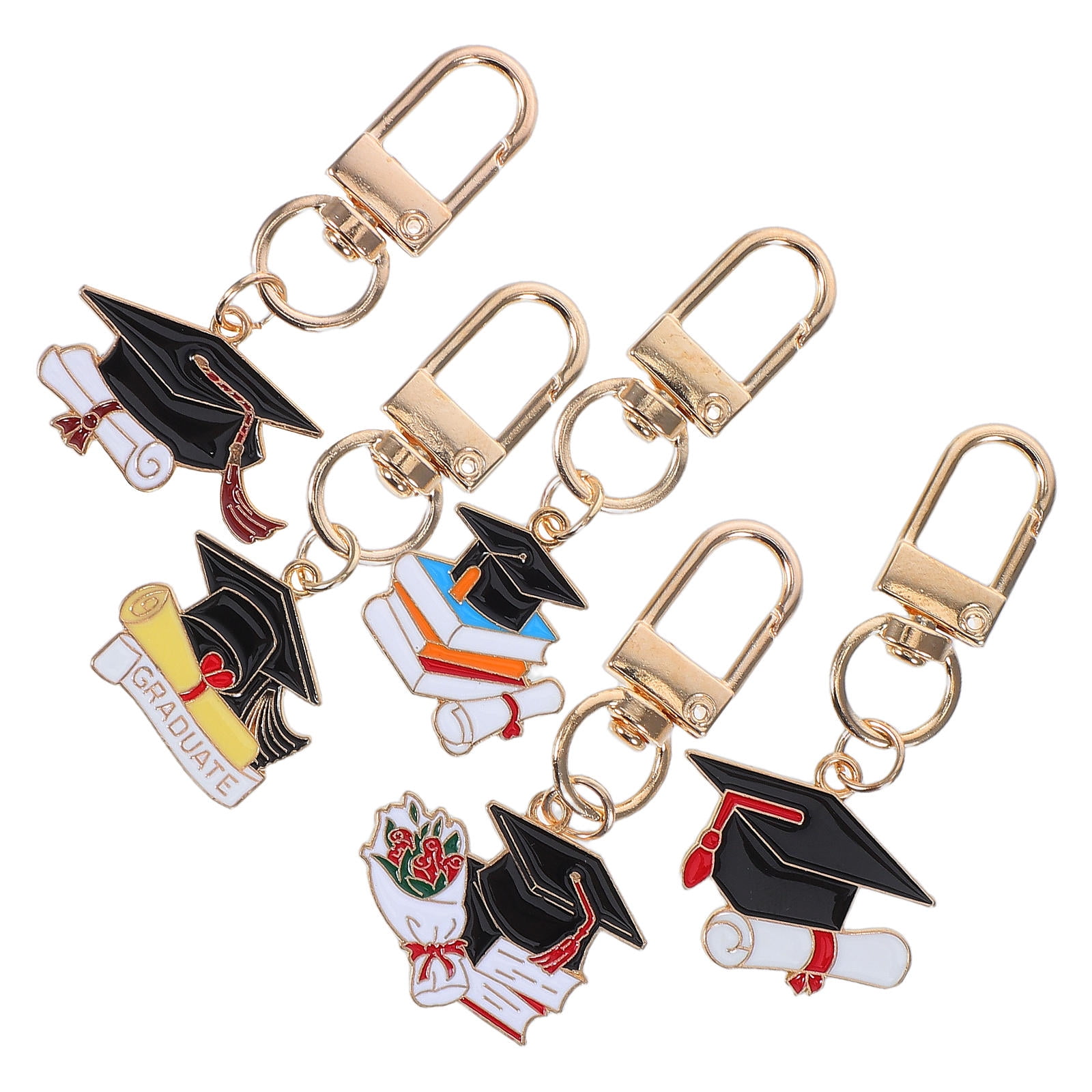 FRCOLOR 5pcs Class Of 2025 Keychain Graduation Keychain Graduation Cap ...