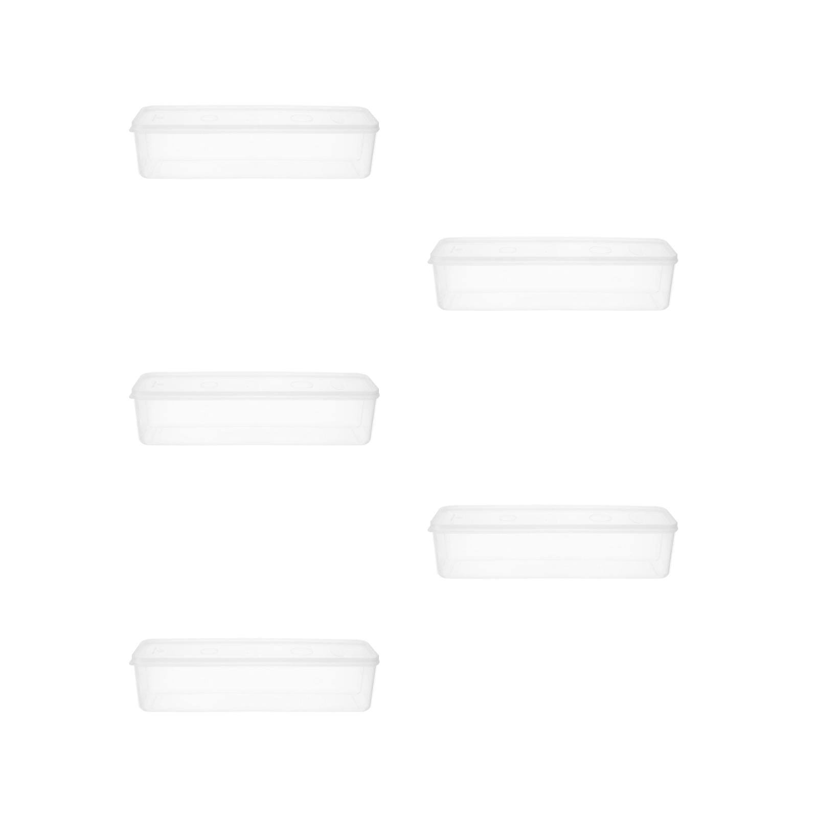 FRCOLOR 5pcs Fresh Keeping Storage Box Long Fridge Plastic Food ...