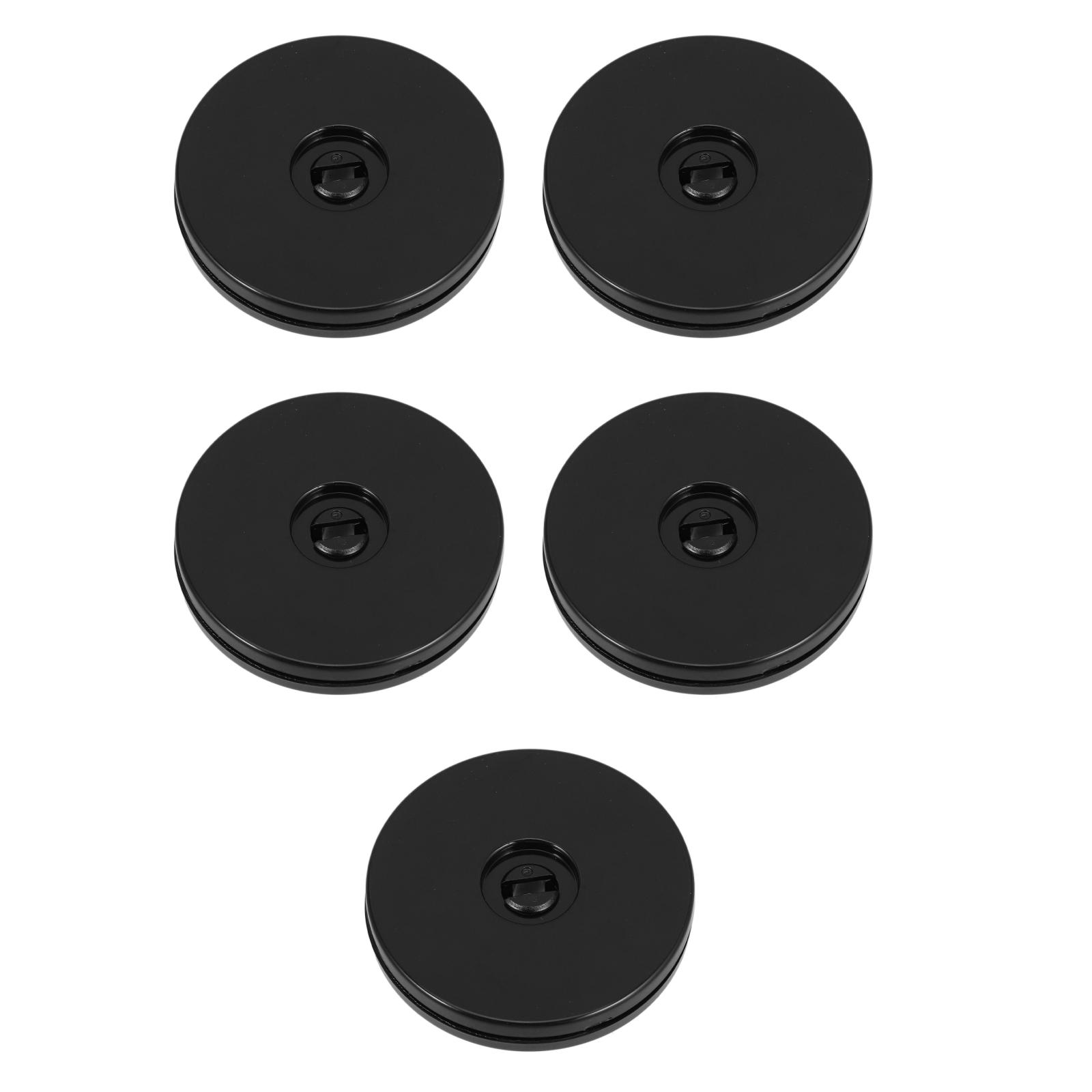 FRCOLOR 5pcs Lazy Turntable Black Acrylic Turntable Platter Bonsai ...