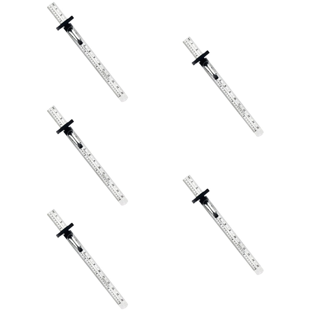 FRCOLOR 5pcs Pocket Steel Ruler With Pocket Clip Portable Pocket Ruler ...
