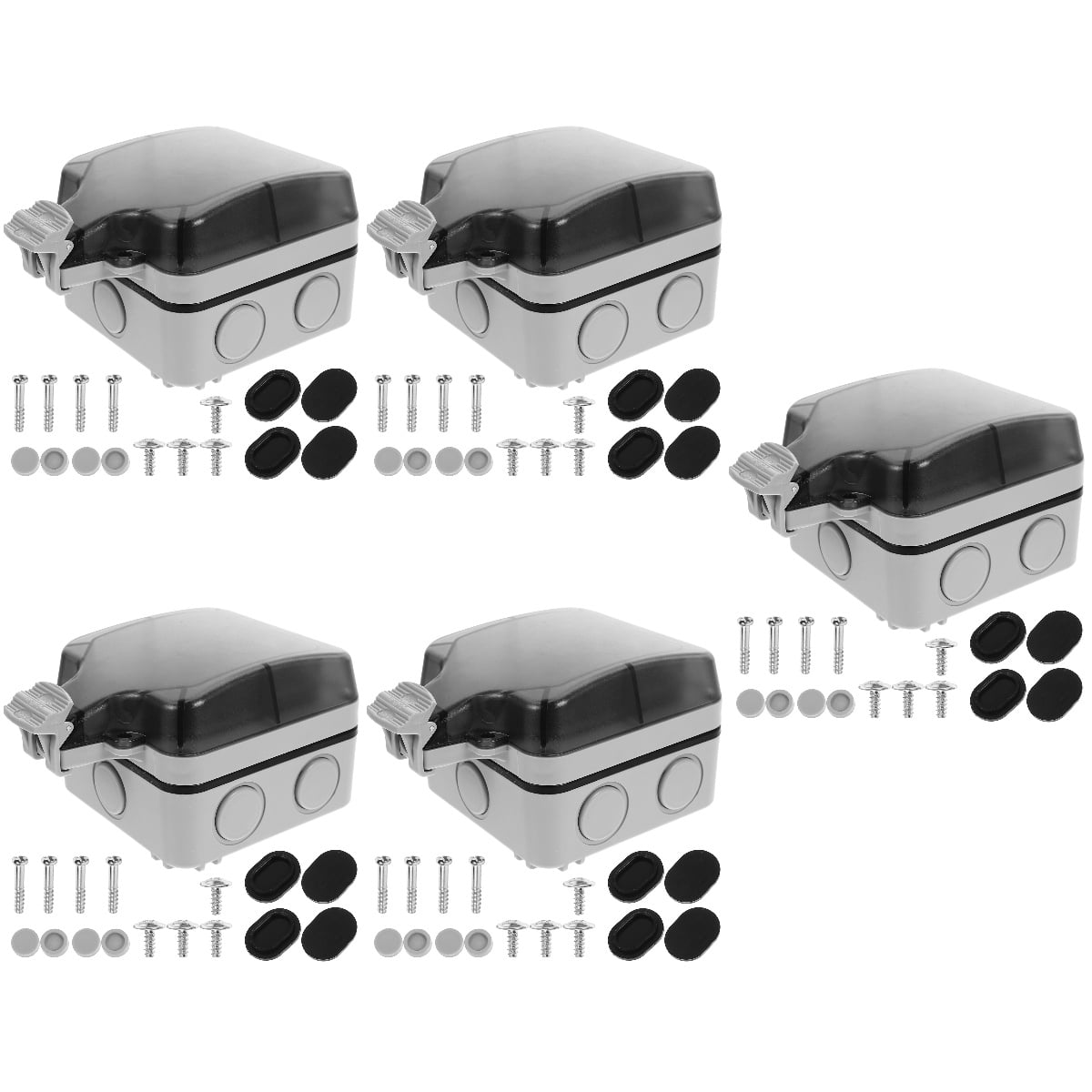 FRCOLOR 5pcs Project Box Plastic Electrical Box Outdoor Electronic ...