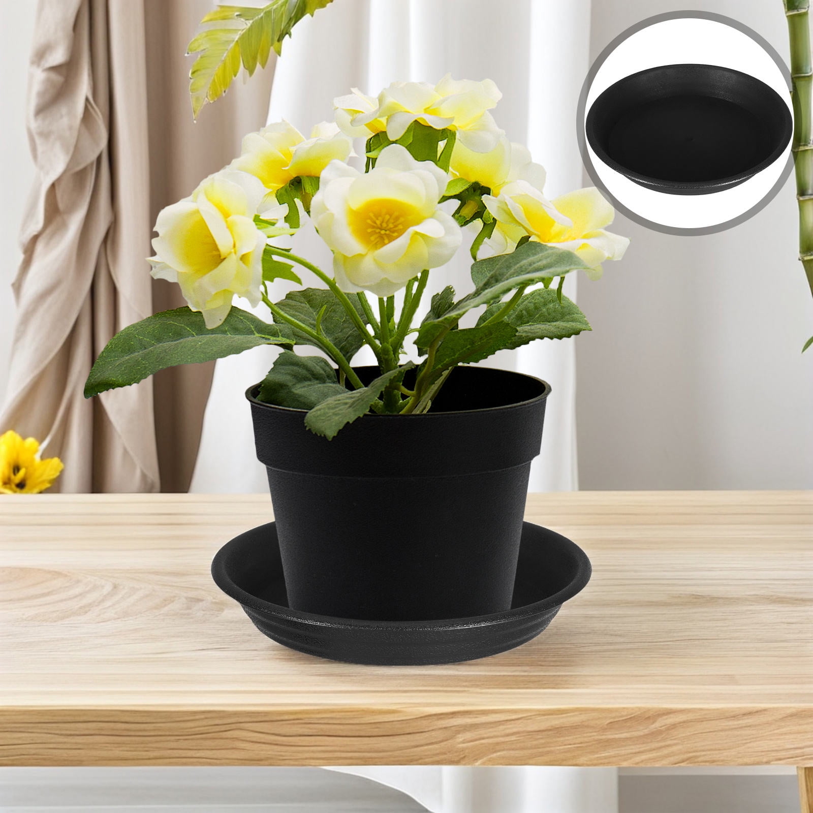 FRCOLOR 5pcs Round Plant Saucer Tray Plastic Plant Saucer Water Drip ...