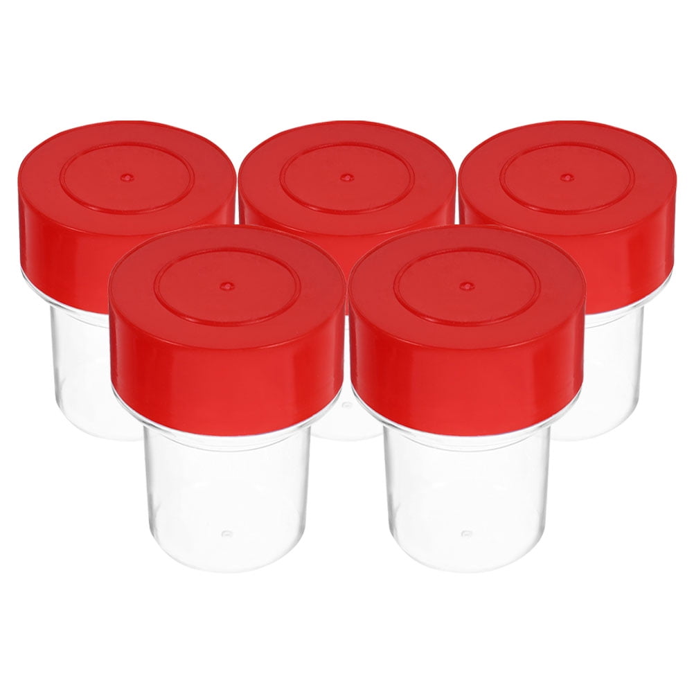 FRCOLOR 5pcs Round Plastic Seal Storage Container Office Stamp Holder ...