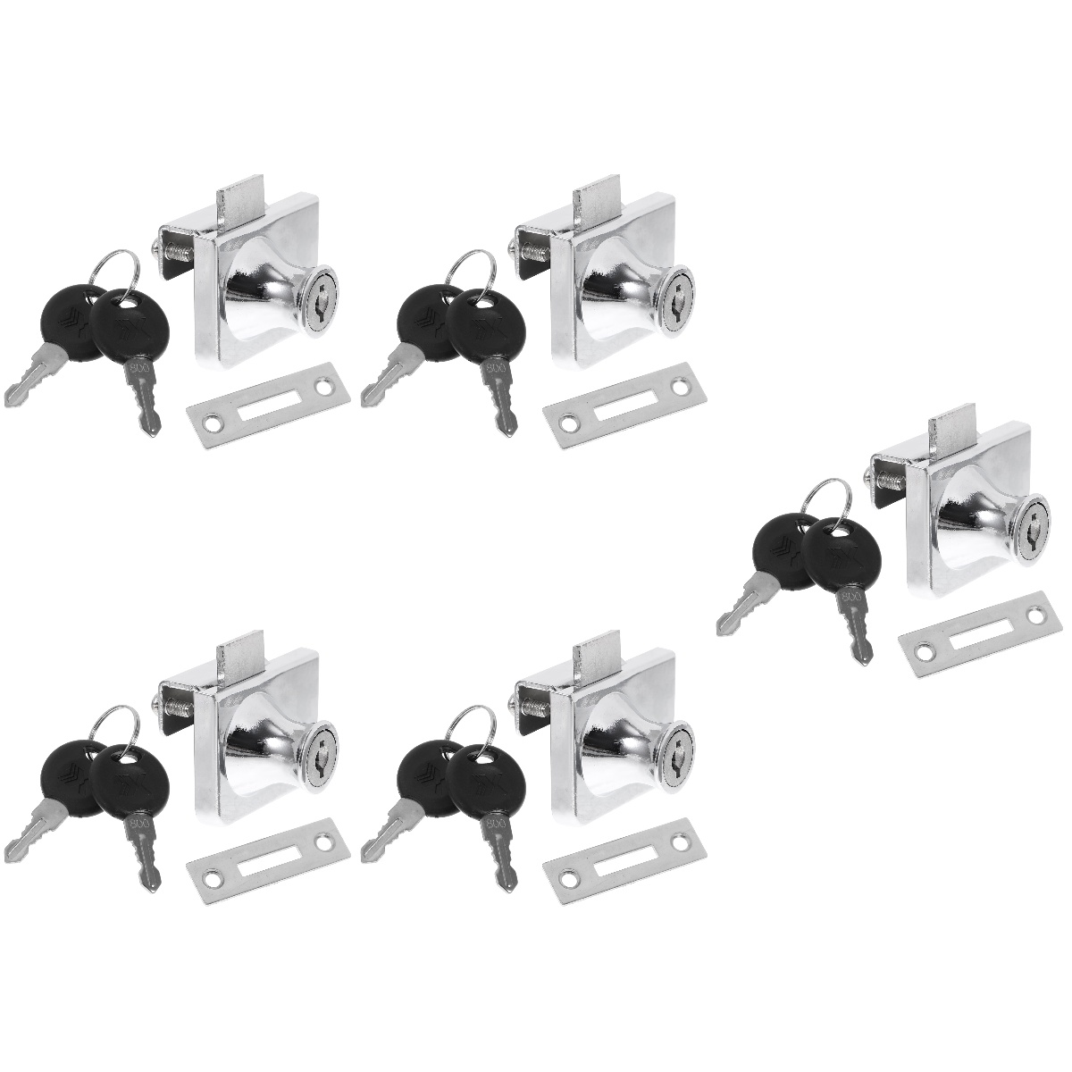 FRCOLOR 5pcs Sliding Glass Door Lock Glass Showcase Lock Display ...