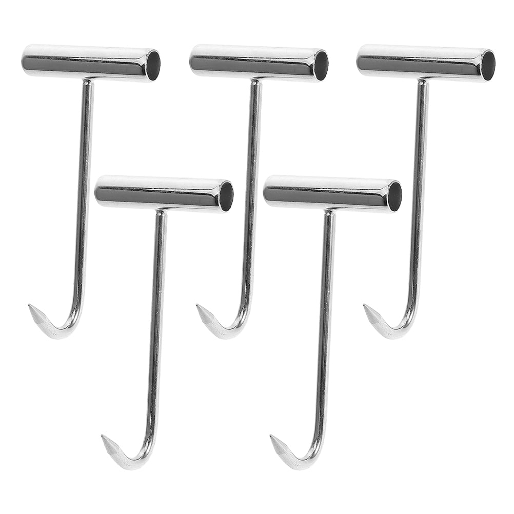 FRCOLOR 5pcs Stainless Steel T Handle Meat Boning Hooks for Grilling ...