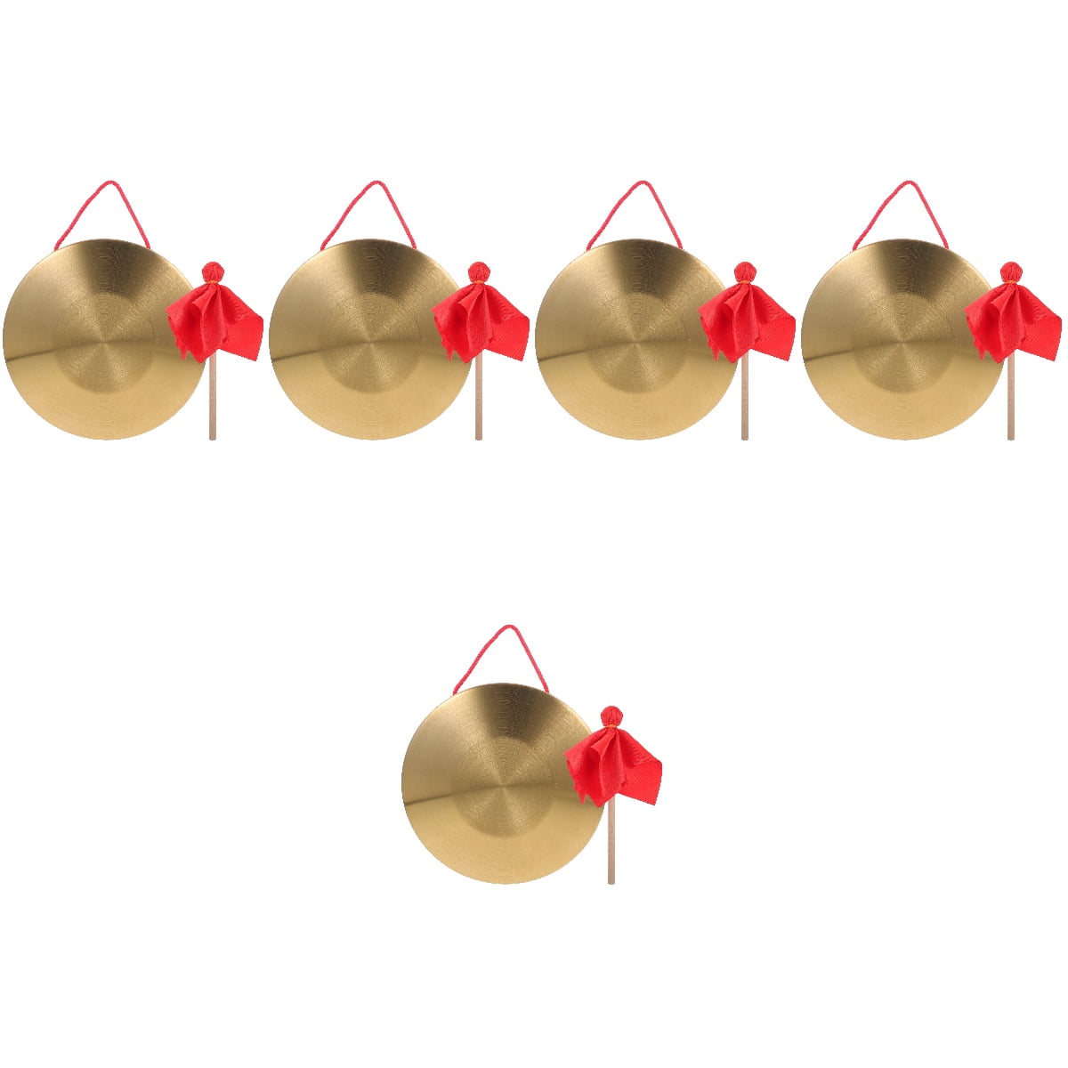 FRCOLOR 5pcs Sturdy Copper Gong Percussion Anti-flood Warning Gong ...