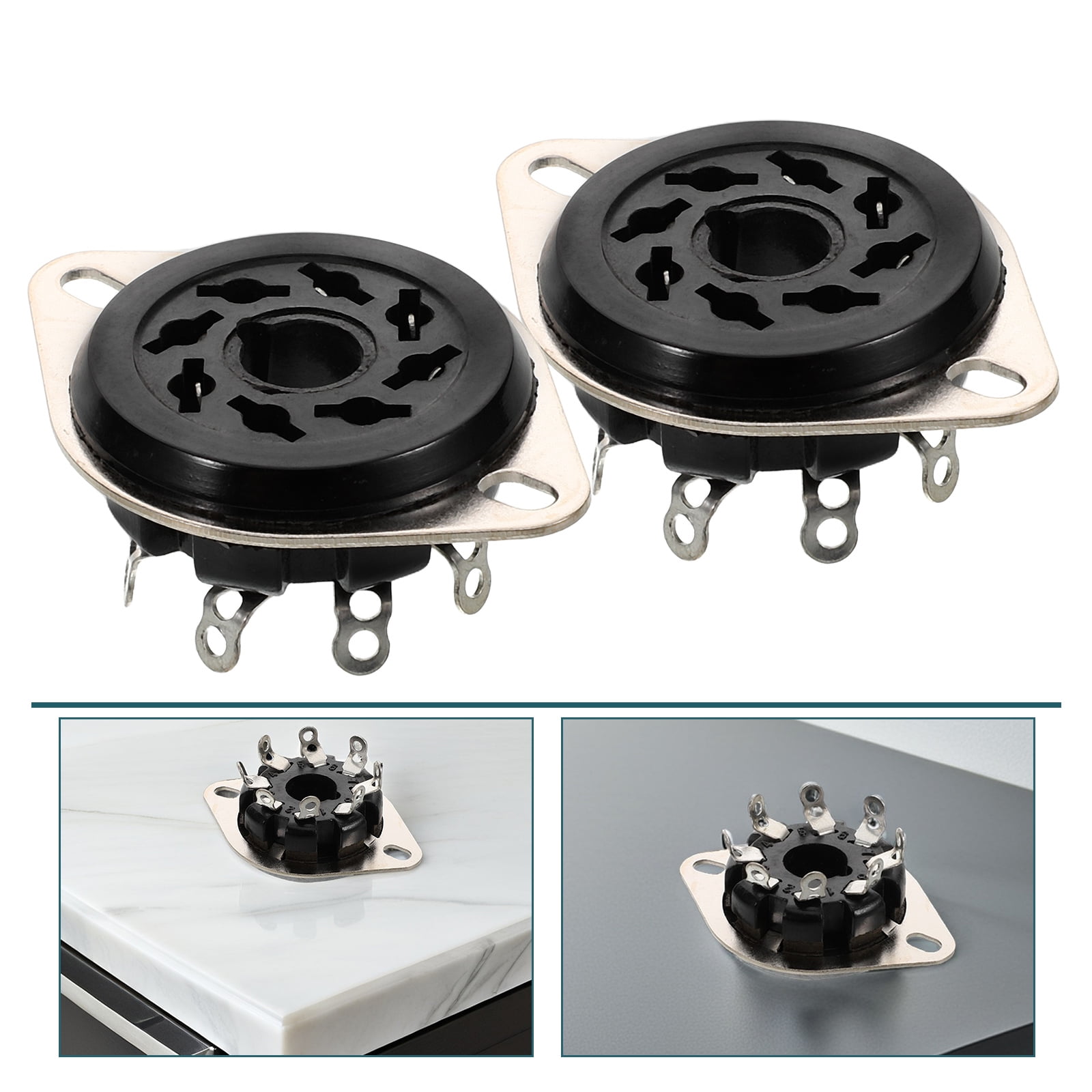 FRCOLOR 5pcs Tube Socket Base 8pin Bakelite Tube Socket Bases Bakelite ...