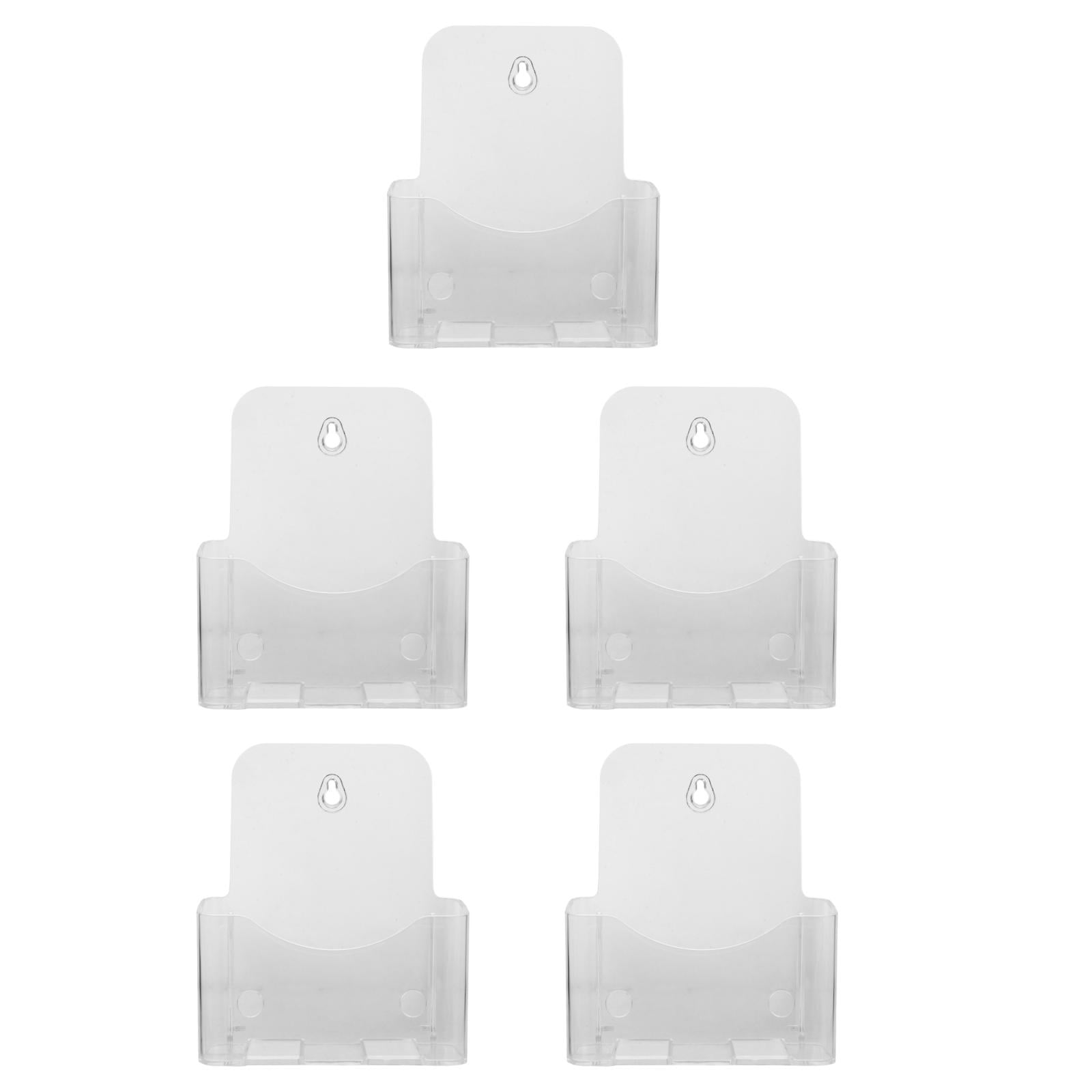 FRCOLOR 5pcs Wall Mount Office Brochure Rack Clear Acrylic Brochure ...