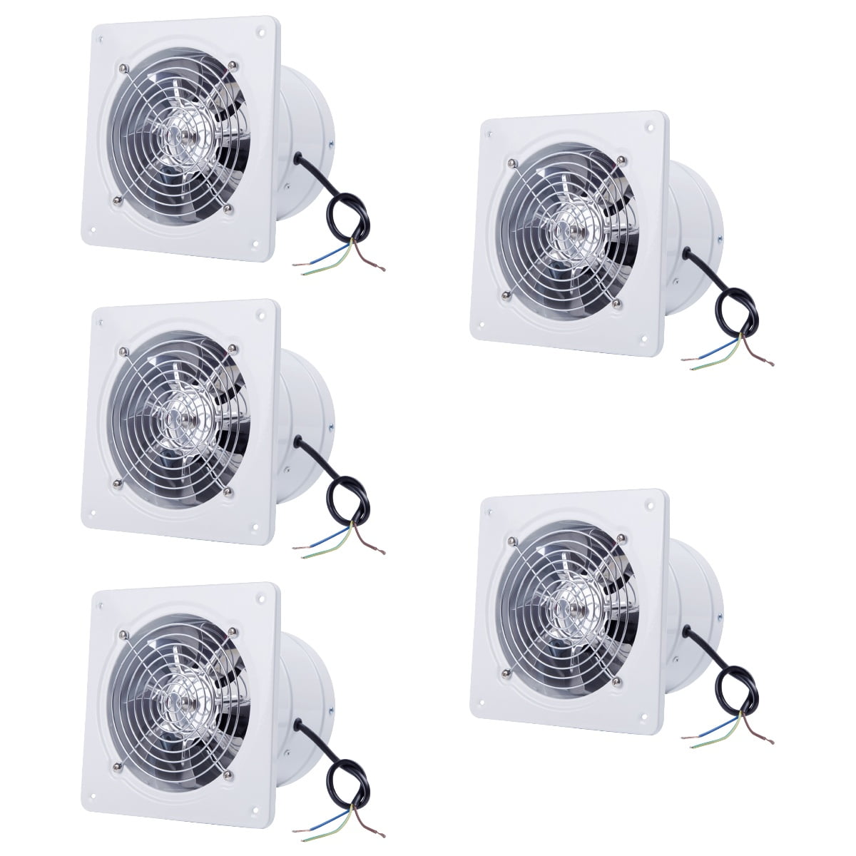 FRCOLOR 5pcs Wall Mounted Exhaust Fan Shutter Fan 6 Inch for Home ...