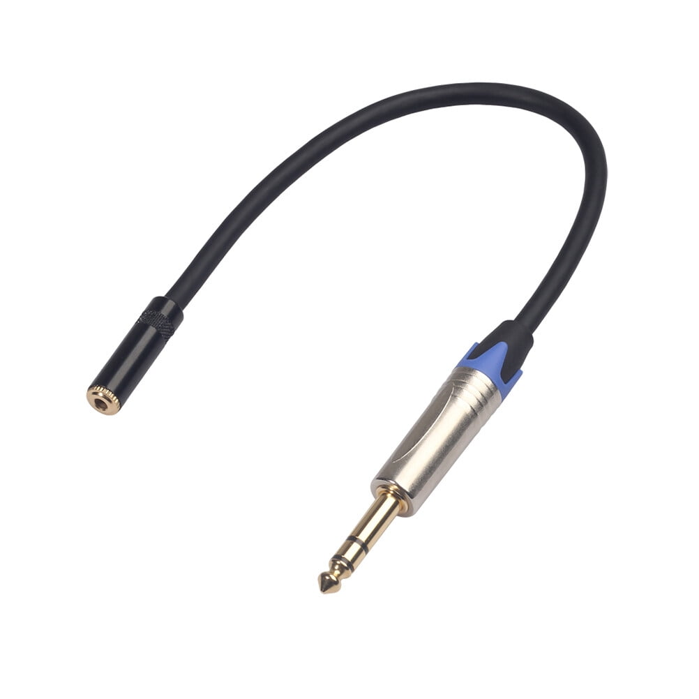 FRCOLOR 6.35mm Stereo Plug Male to 3.5mm Stereo Jack Female Socket ...