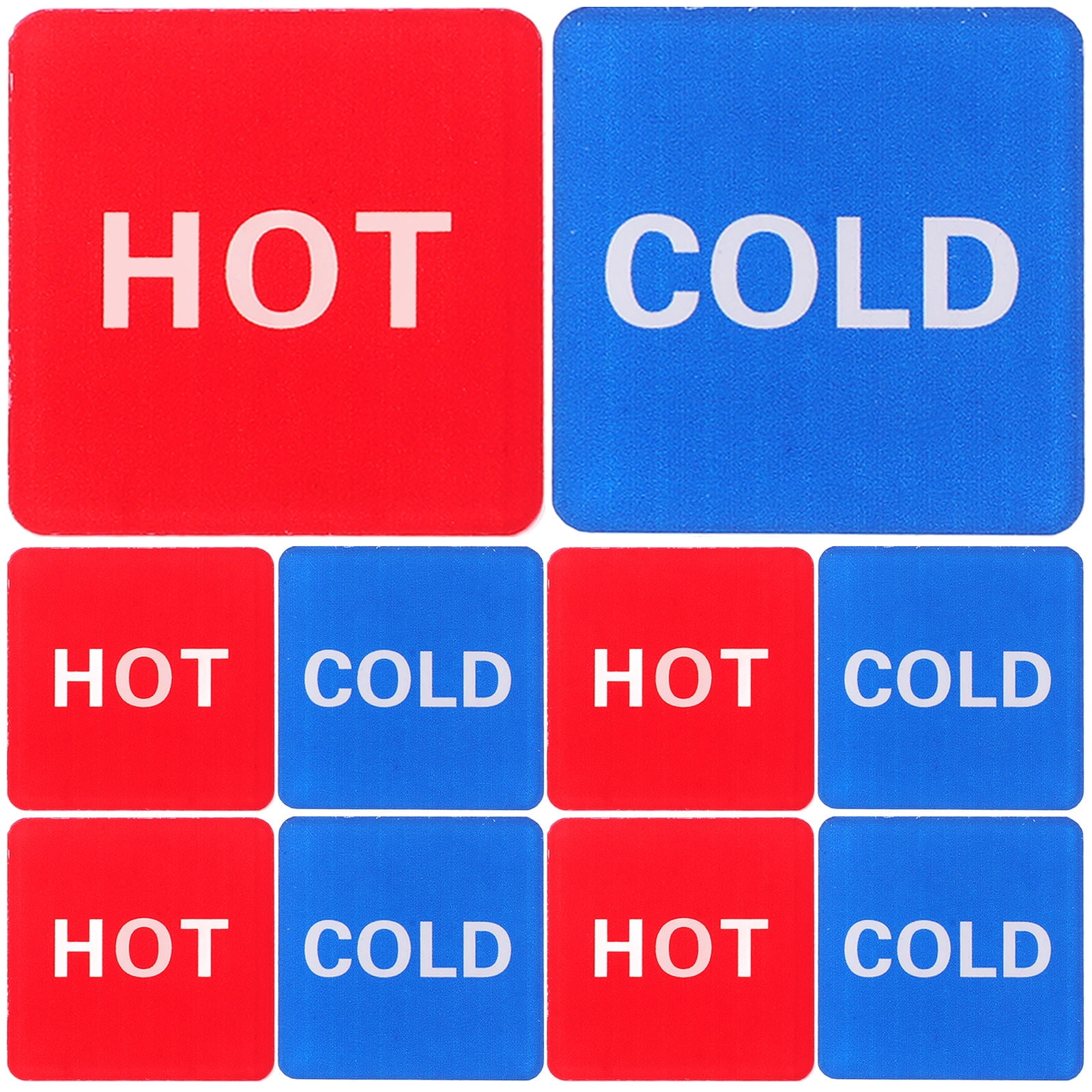 FRCOLOR 6 Pairs Hot And Cold Water Labels Self-Adhesive Acrylic ...