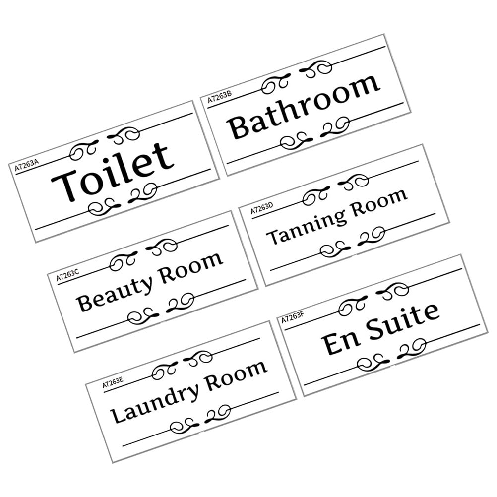 FRCOLOR 6 Pcs Adhesive Sticky Toilet Sticker Bathroom Door Decal ...