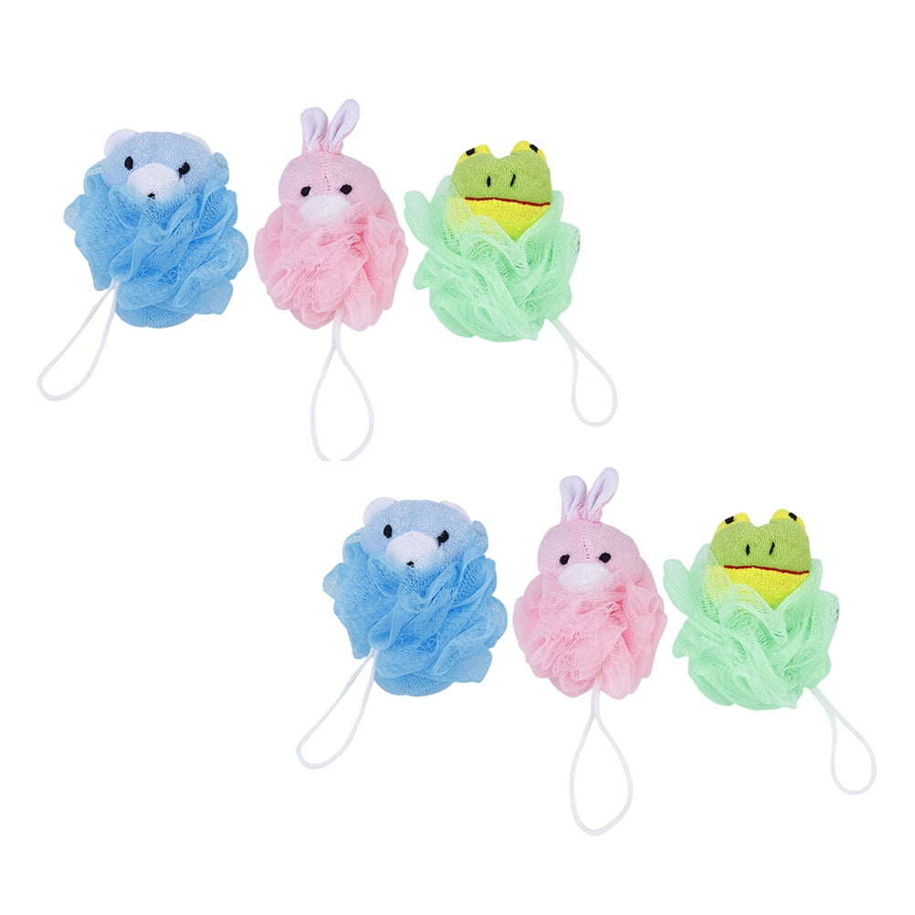 FRCOLOR 6 Pcs Cartoon Bath Ball Shower Animal Sponges Child Toddler ...