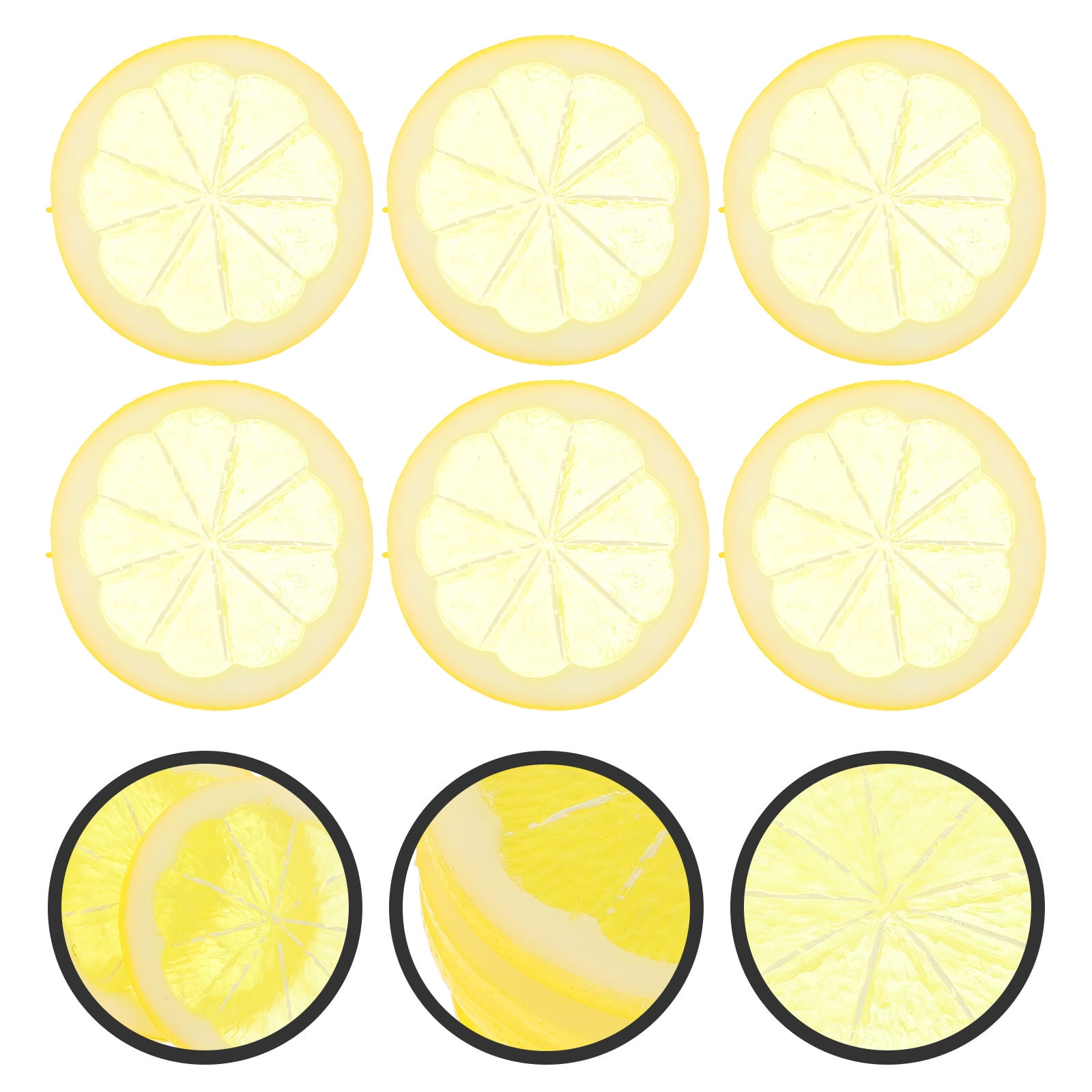FRCOLOR 6 Pcs Fake Lemons Slices Realistic Artificial Fruit - Walmart.com
