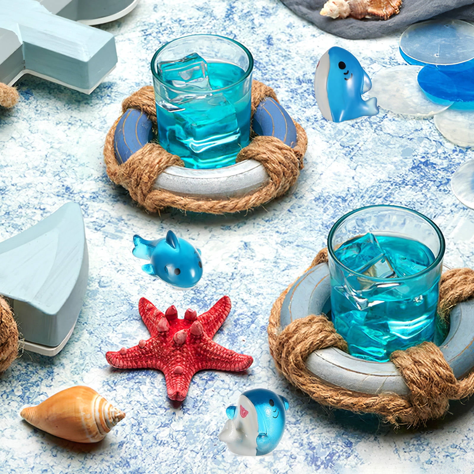 FRCOLOR 6 Pcs Miniature Shark Figurines Miniatures Ocean Animals Mini ...