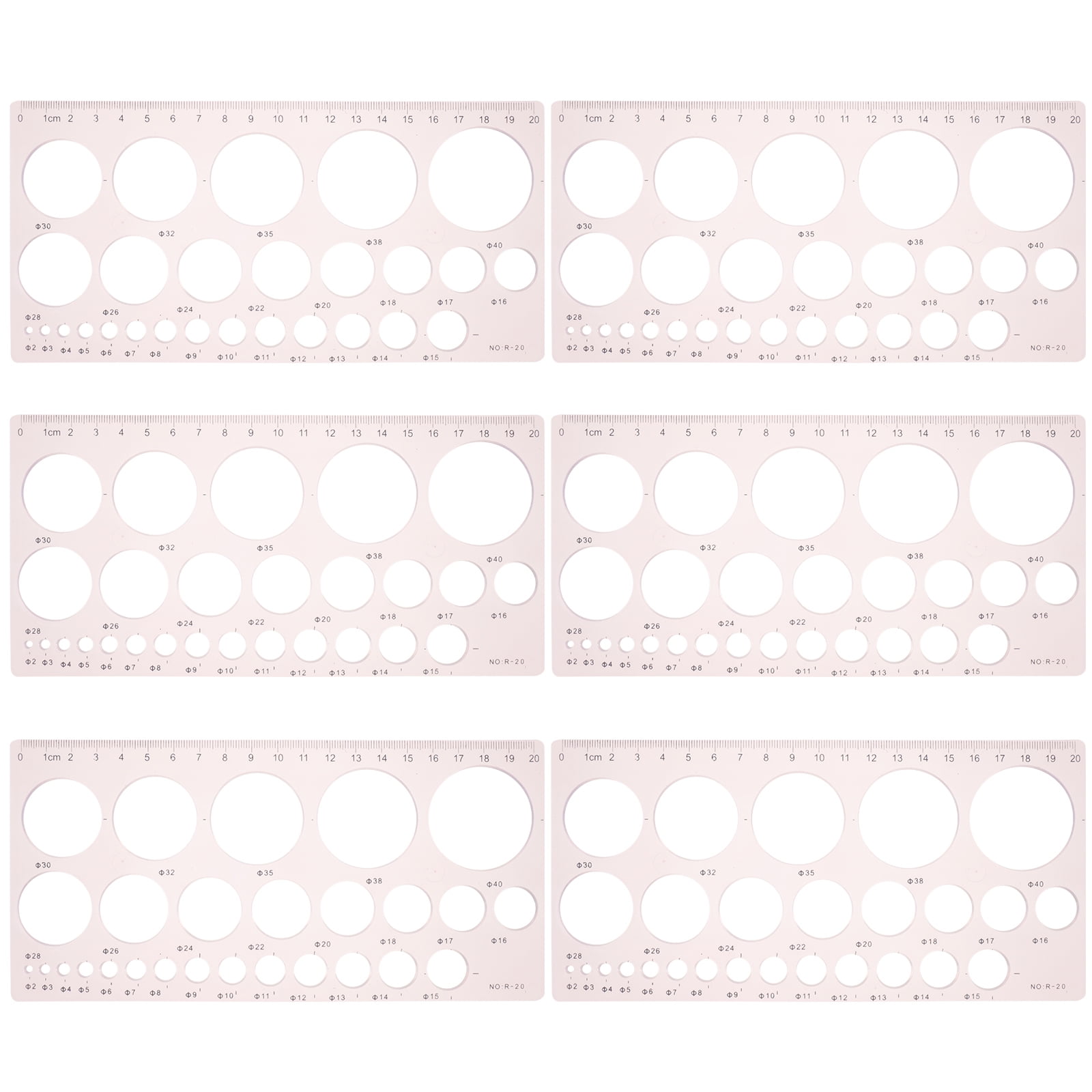 FRCOLOR 6 Pcs Number Geometry Stencil Geometric Drafting Tools Ruler ...