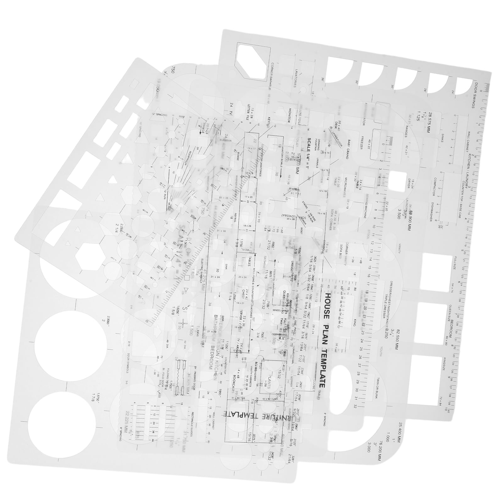 FRCOLOR 6 Pcs Painting Template Fondant Mold Circular Tool Ruler ...