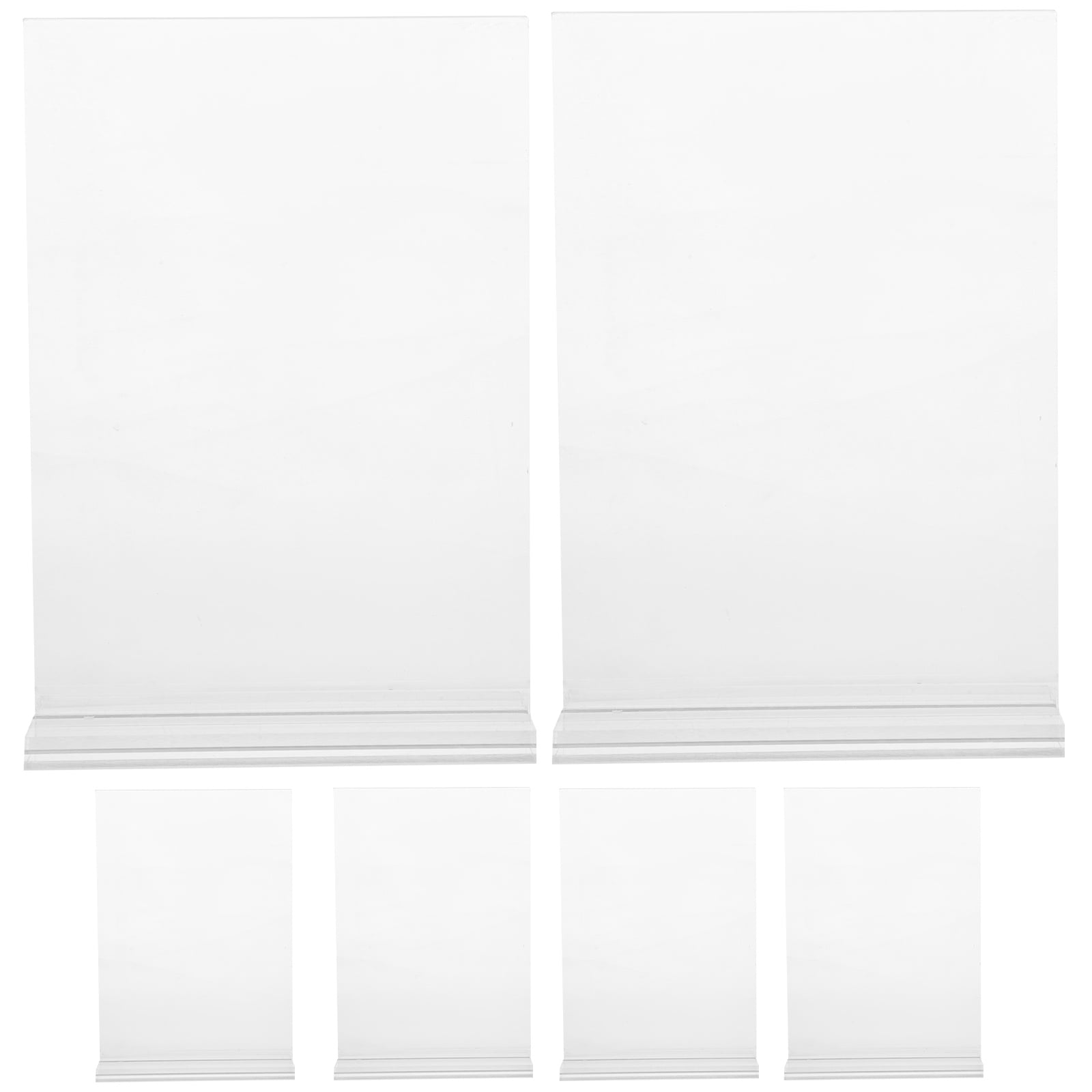 FRCOLOR 6pcs Acrylic Sign Holder Clear Menu Display Stand Double Sided ...