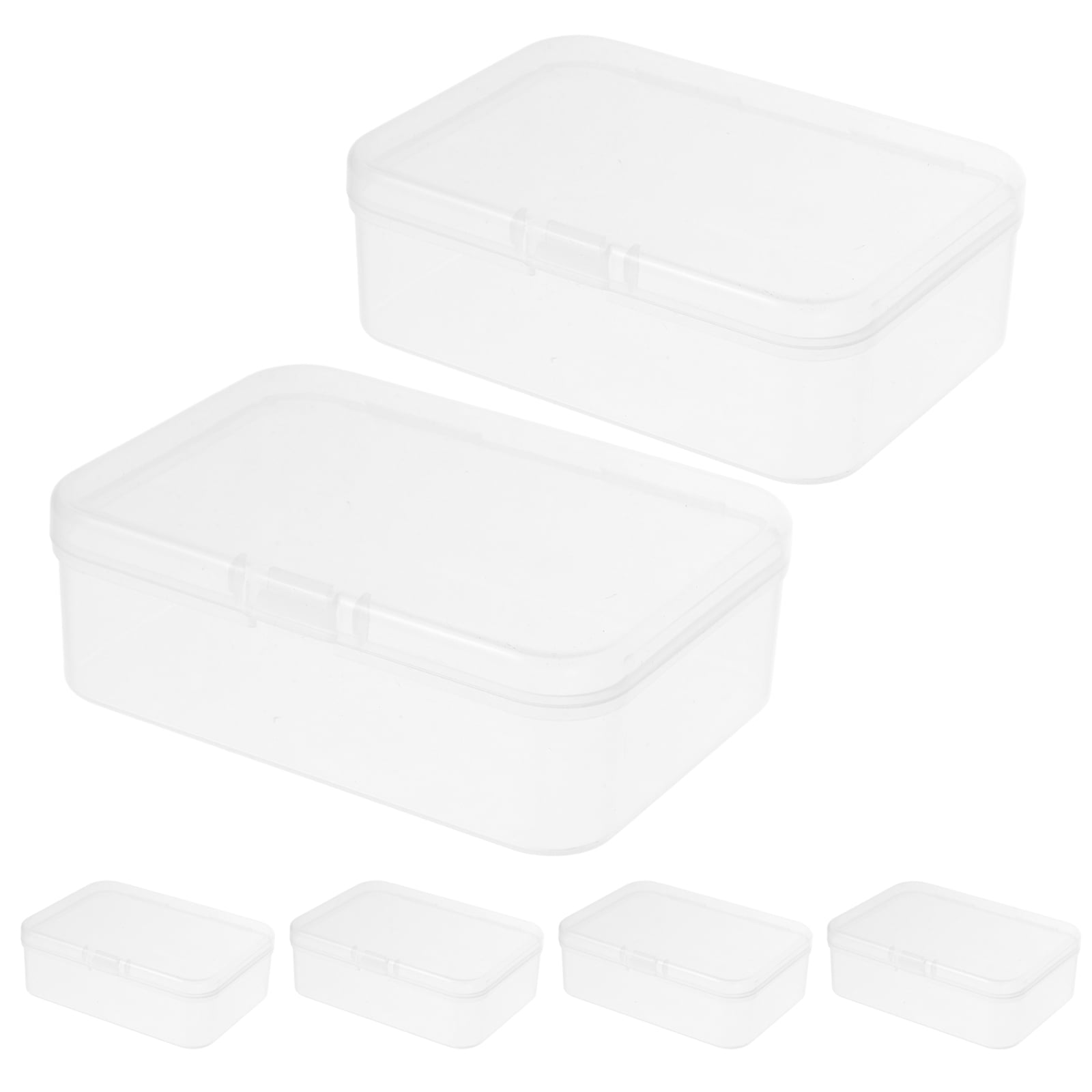 FRCOLOR 6 Pcs Rectangular Plastic Storage Boxes Plush Lined Eyeglasses ...