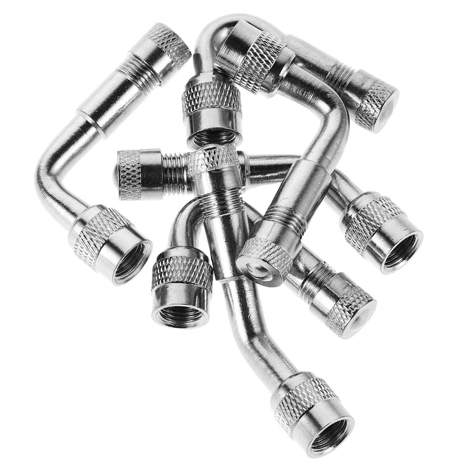 FRCOLOR 6 Pcs Tire Valve Extension Dually Stem Extenders Kit Silver ...