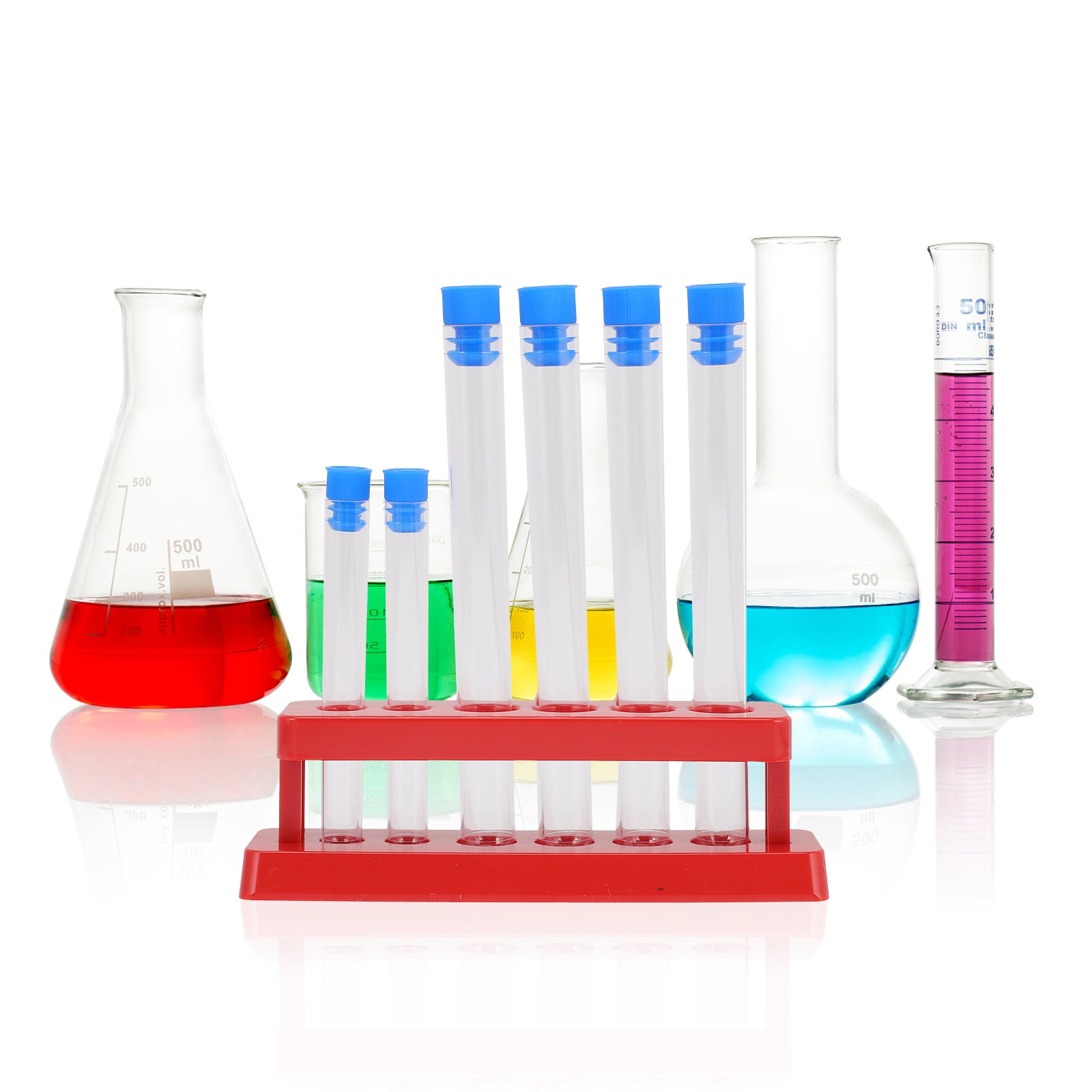 FRCOLOR 6 Pcs with Clear Tube Transparent Test Tubes Laboratory Test ...