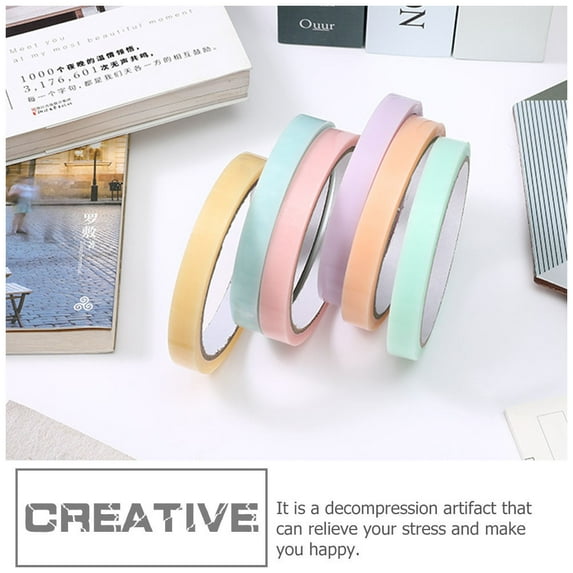 FRCOLOR 6 Rolls Goo Ball Tape Sticky Tack Rainbow Color Crafts Tapes ...