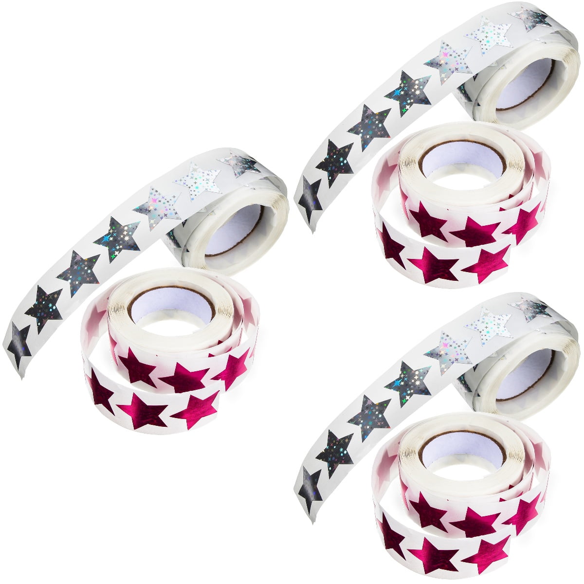 FRCOLOR 6 Rolls of Star Stickers Roll Self Adhesive Sparkly Shiny Stars ...