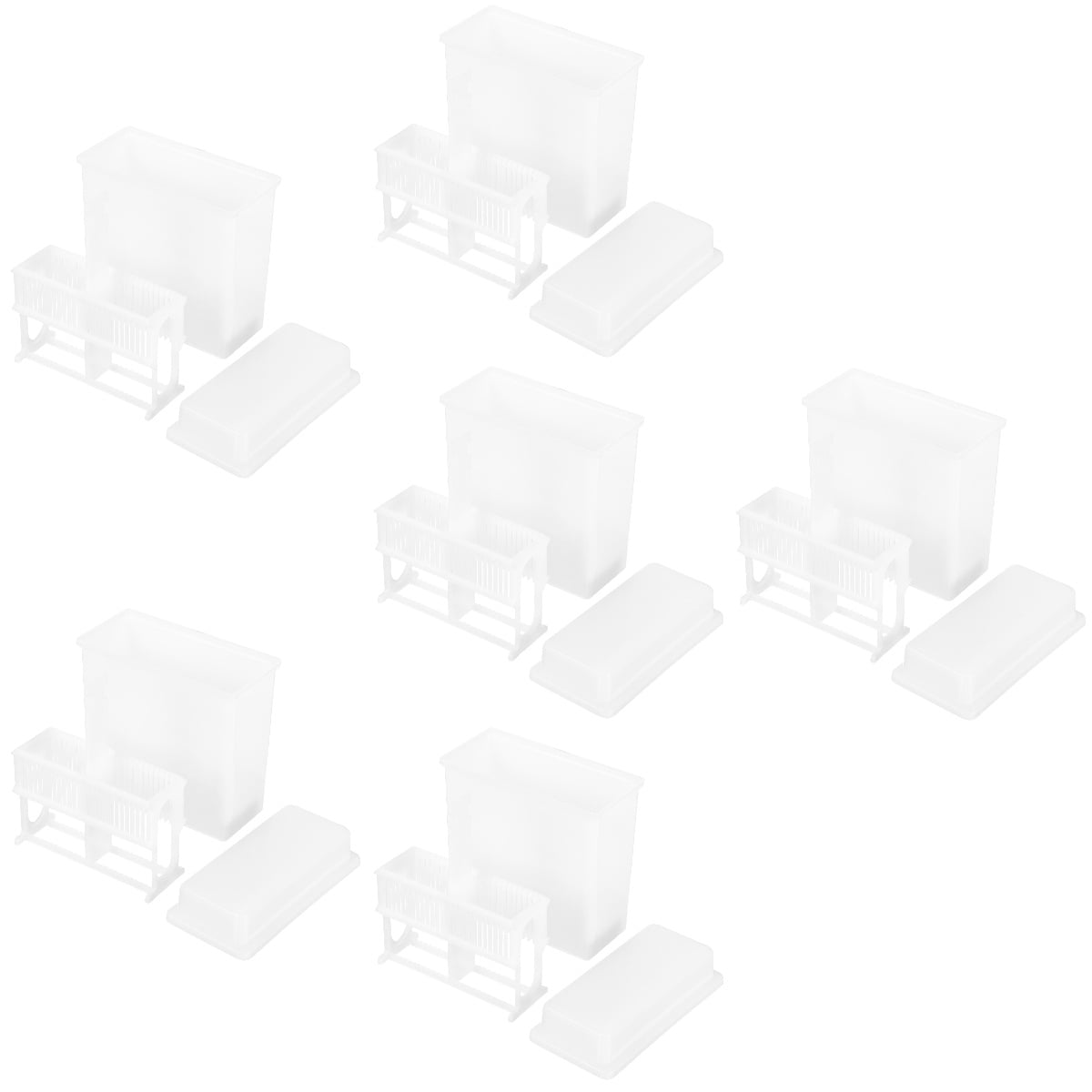 FRCOLOR 6 Sets Laboratory Microscope Slides Staining Rack Plastic ...