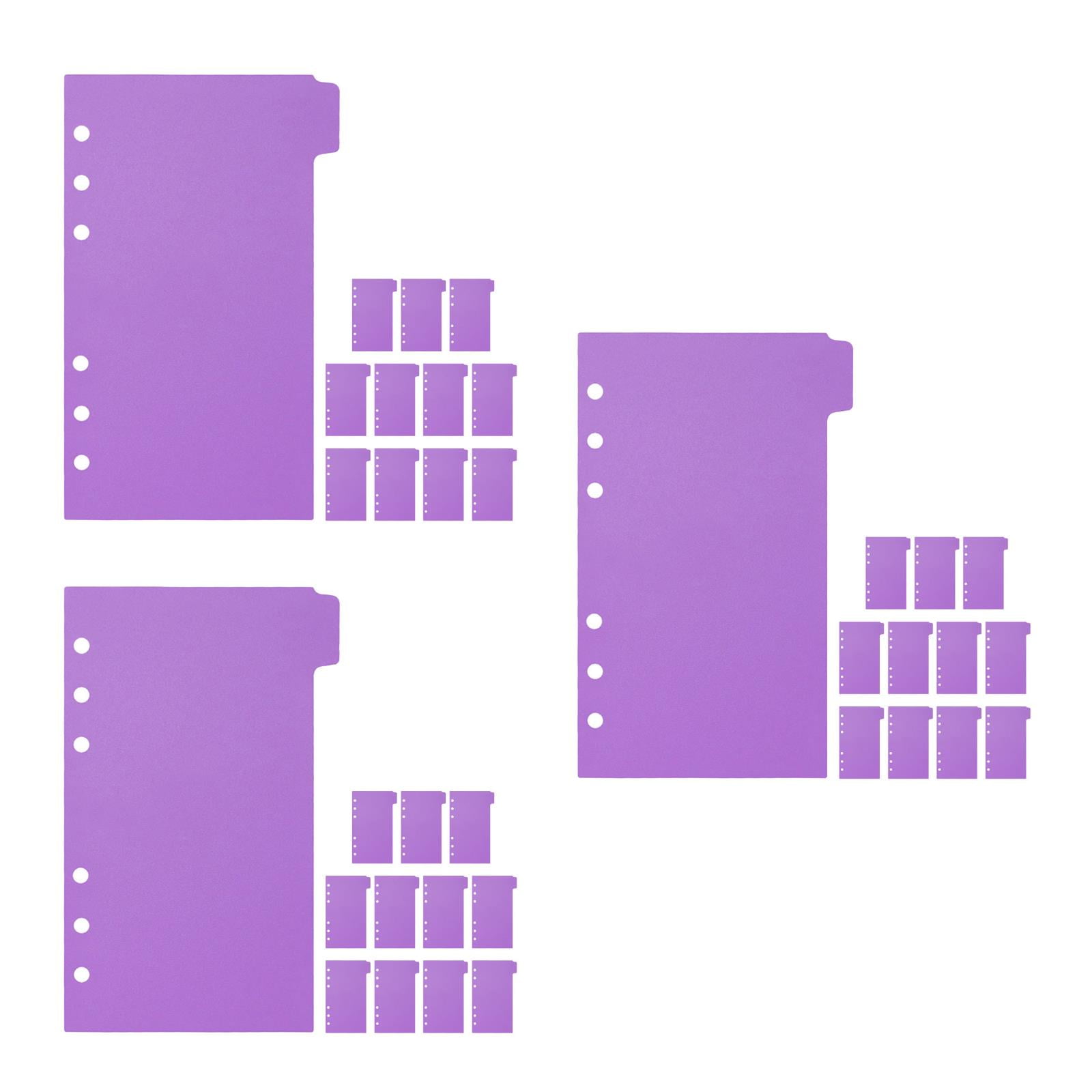 WASHWEPE 6 Sets Versatile 6 Hole Binder Dividers for NotebookBinder 6 ...