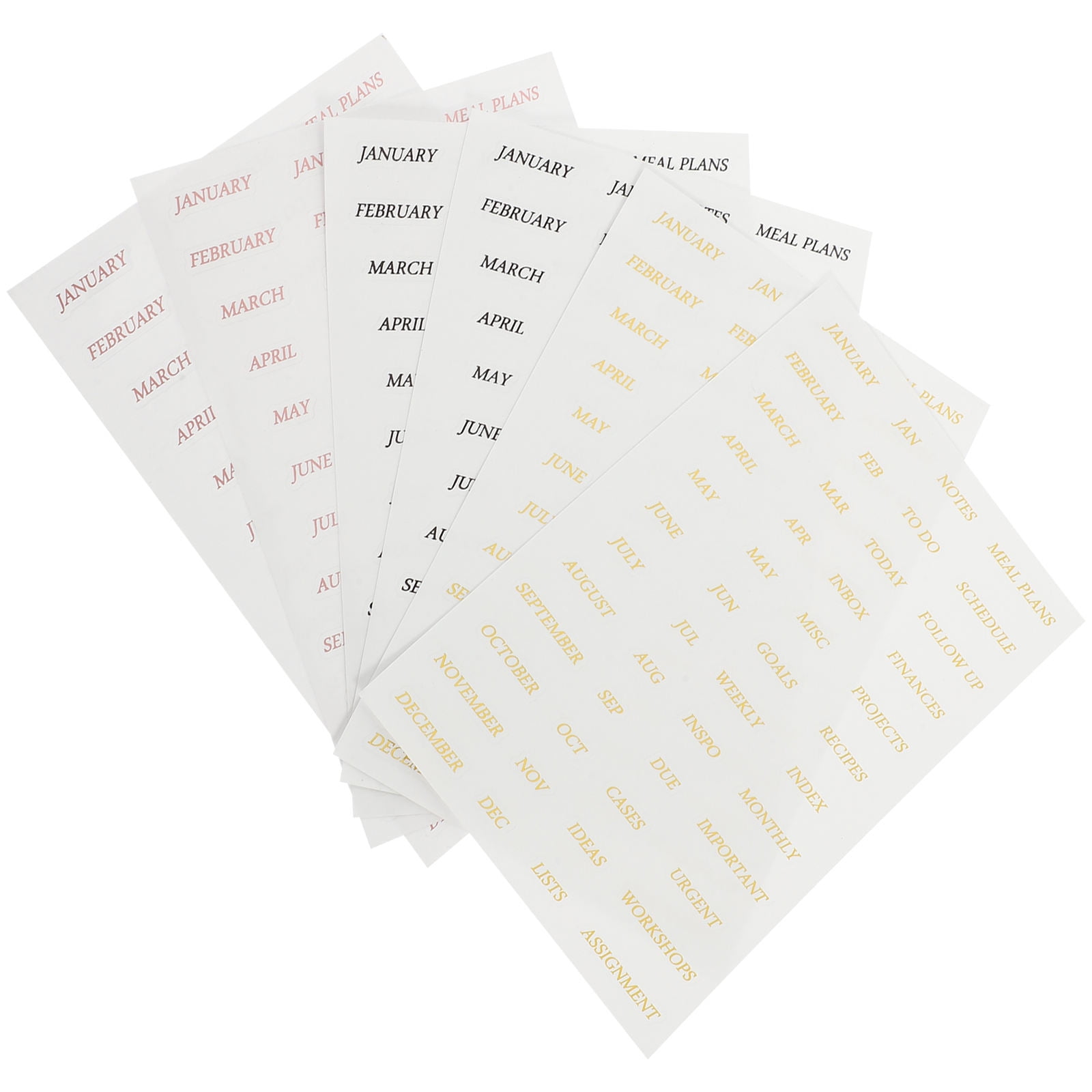 FRCOLOR 6 Sheets Hot Stamping Sticker PVC Materials Stickers - Walmart.com