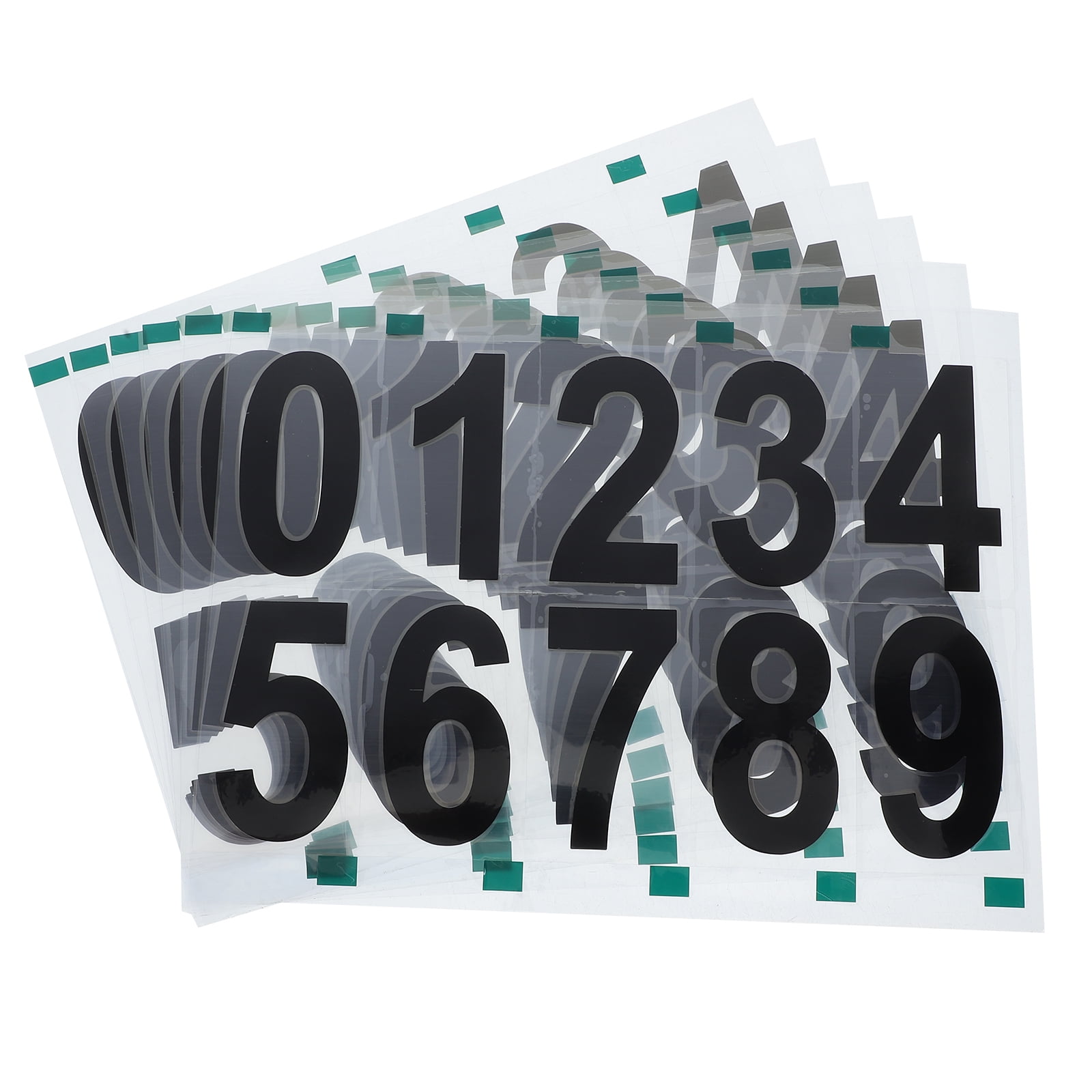 FRCOLOR 6 Sheets Reflective Mailbox Numbers Sticker Decal Waterproof ...