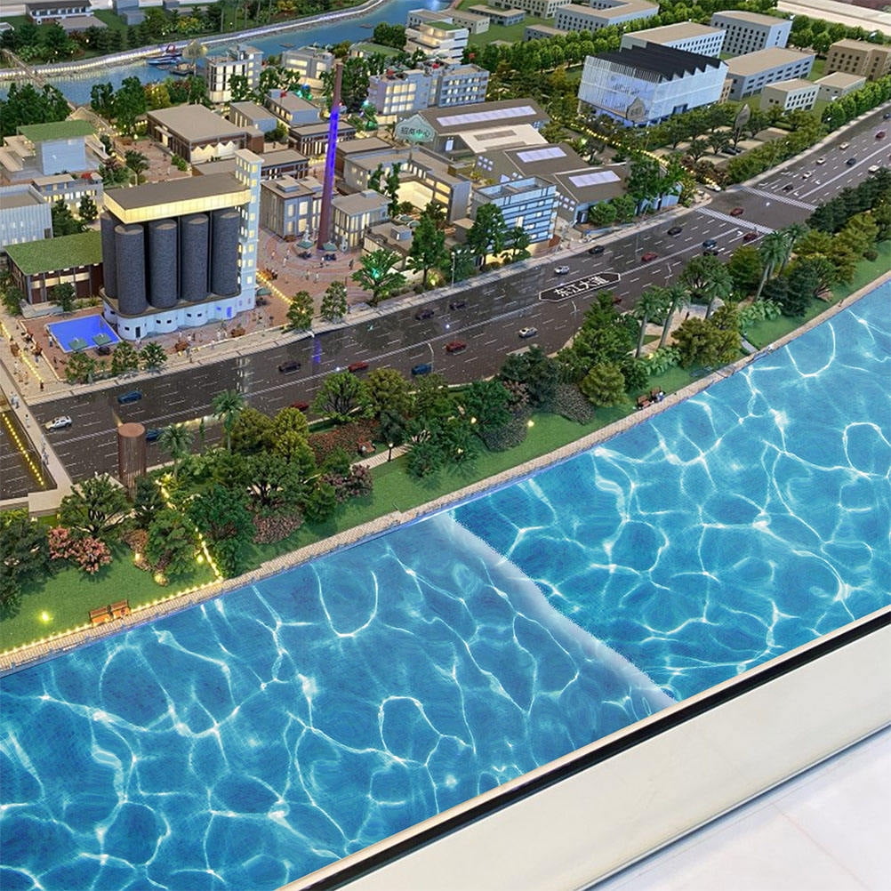 FRCOLOR 6 Sheets Water Ripple Sticker Train Scenery Stickers Dollhouse ...