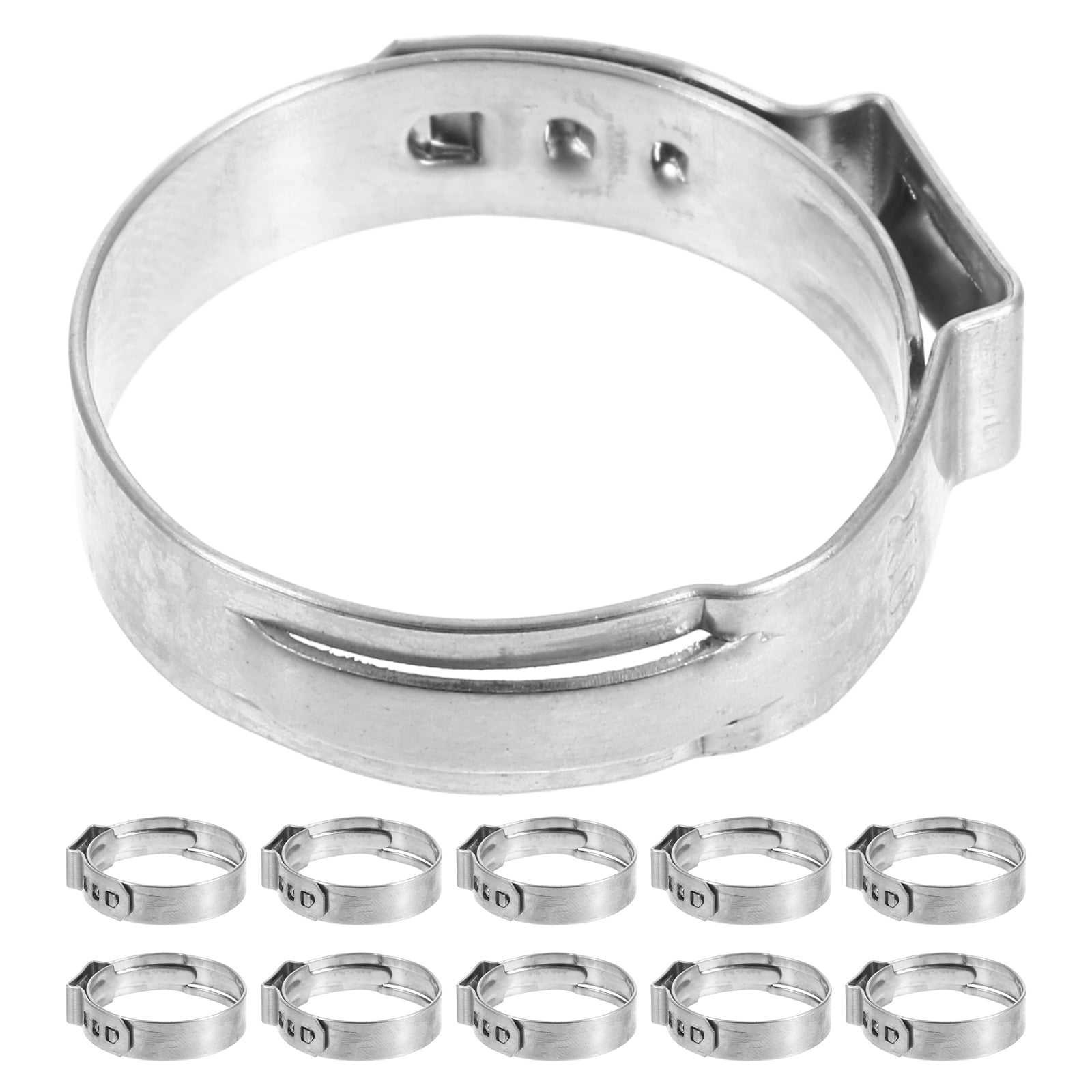 FRCOLOR 60pcs Single Ear Hose Clamps Stainless Steel Fastening Cinch ...