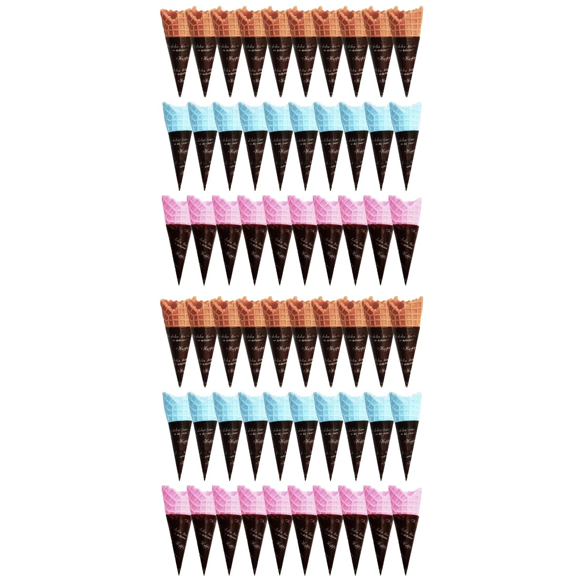 FRCOLOR 60 pcs Fake Ice Cream Cones DIY Ice Cream Cone Models Craft DIY ...