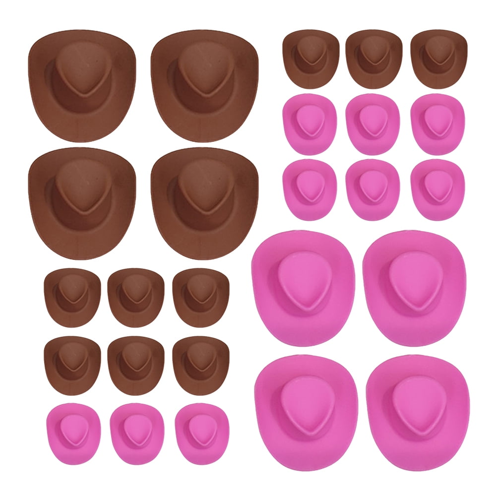 FRCOLOR 60pcs Mini Cowgirl Hat Miniature Cowboy Hat Doll Hats ...