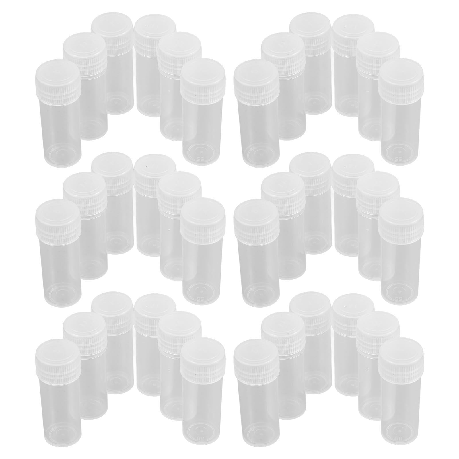 FRCOLOR 60pcs Plastic Freezing Tubes with Screw Cap Clear Plastic Test ...