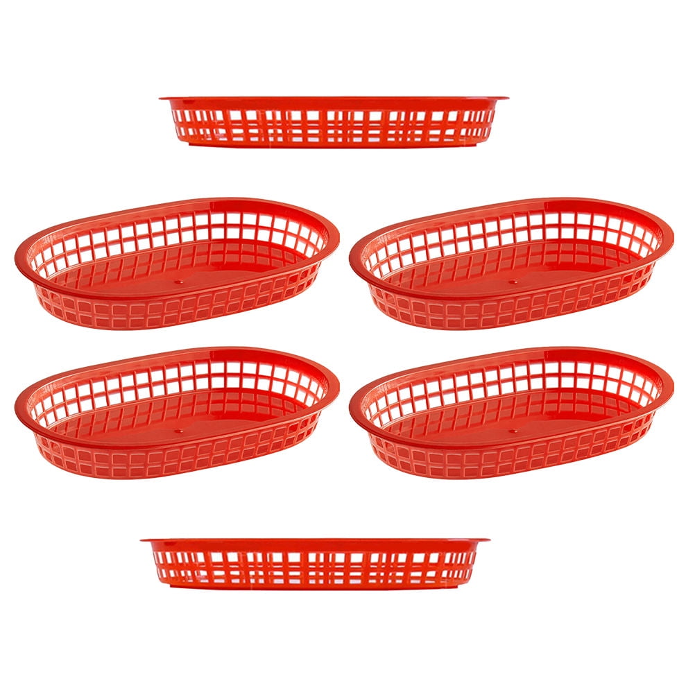 FRCOLOR 6PCS Fast Food Basket Serving Trays Bread Basket Hot Dogs ...