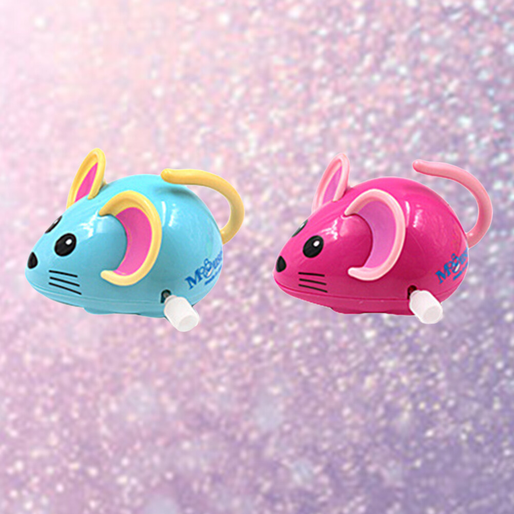 Funny Wind Up Mouse Toys Safe Smooth Plastic for Kids Playing 6pcs ...