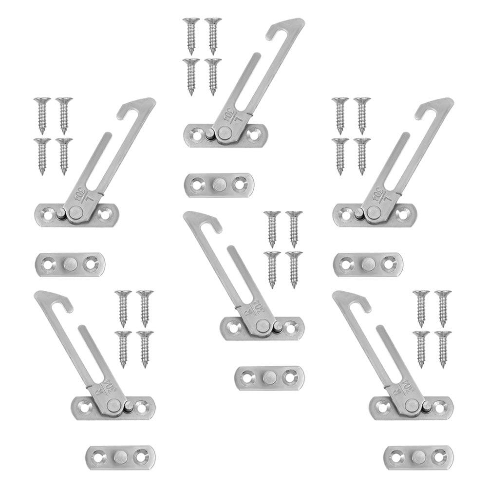 FRCOLOR 6Pcs Window Limiter Stainless Steel Casement Sliding Window ...