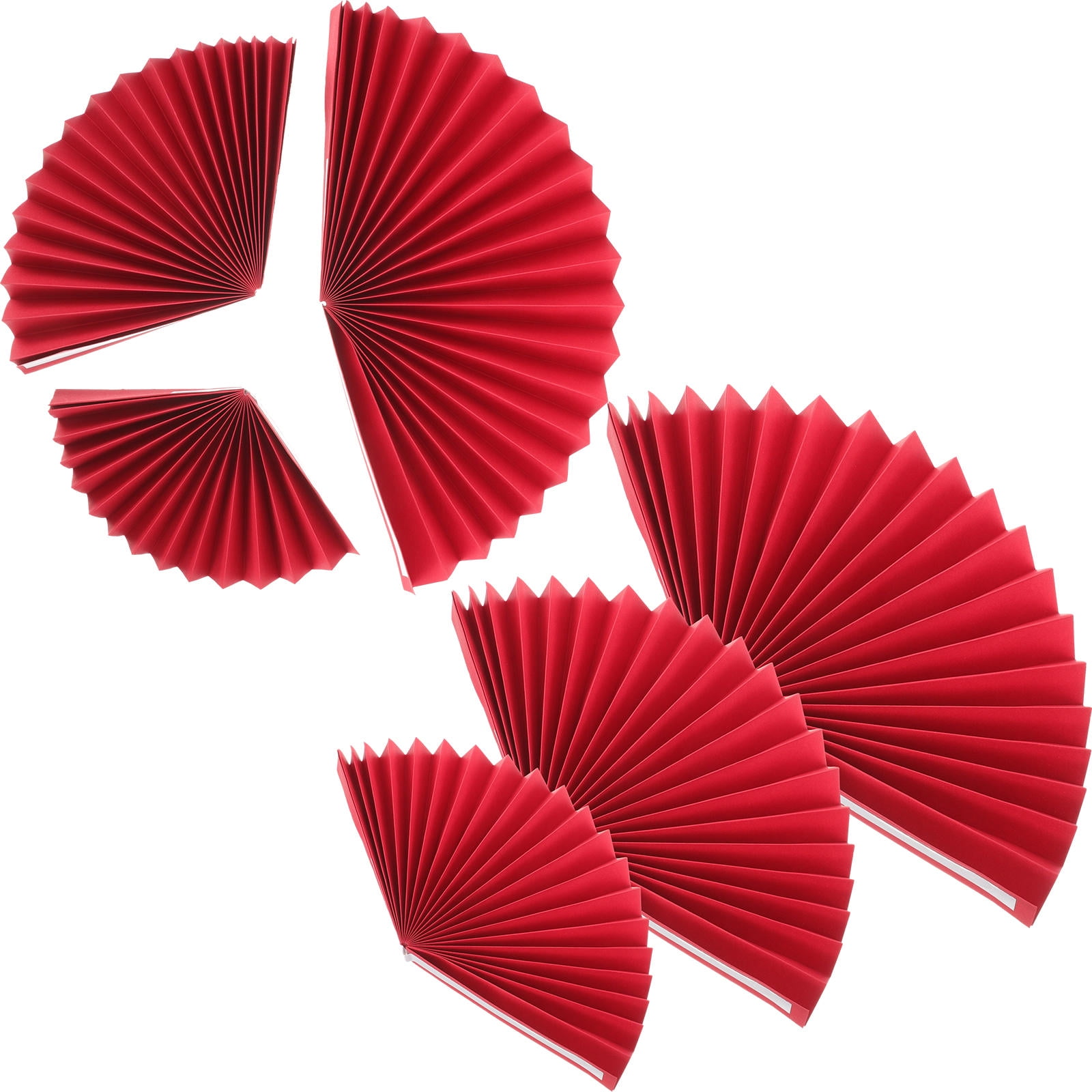 FRCOLOR 6pcs Background Decor Fans Folding Fans Photography Props Paper ...