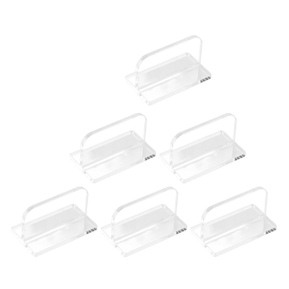 FRCOLOR 6pcs Clear Acrylic Aquarium Lid Handles Transparent Rectangle ...