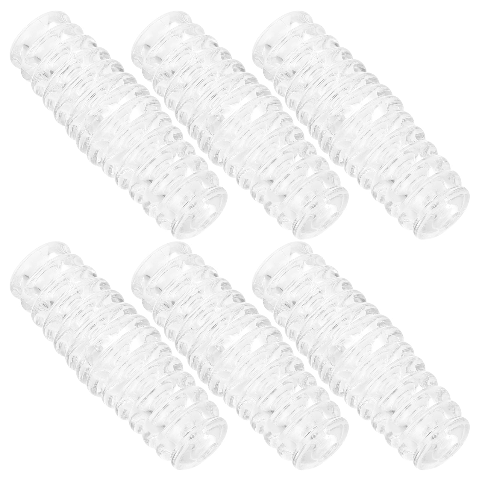 FRCOLOR 6pcs Curtain Rod End Cover Clear Handle for Curtain Rods Window ...