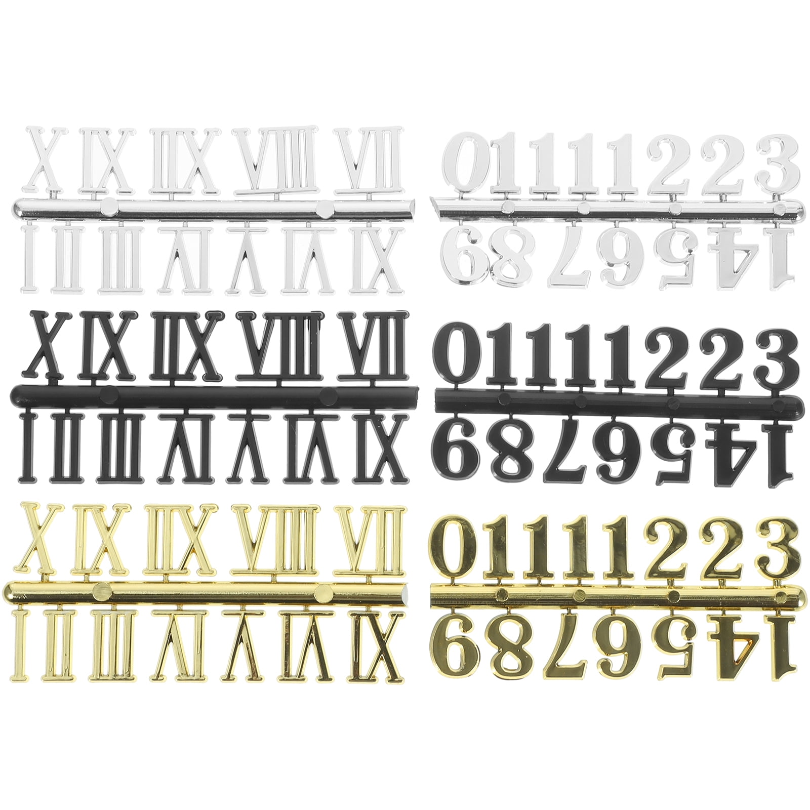 WRISTBIQUE Clock Numbers Plastic 6pcs - Walmart.com