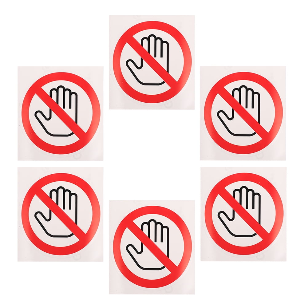 FRCOLOR 6pcs Do Not Touch Stickers Don't Touch Warning Signs Labels Not ...
