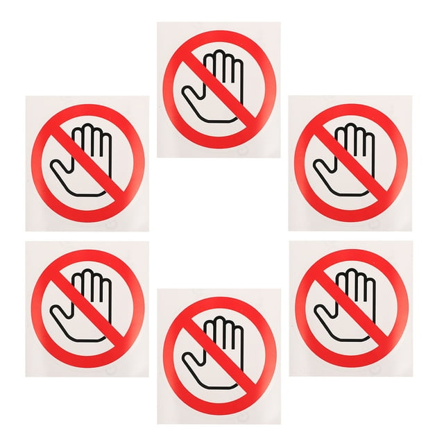 FRCOLOR 6pcs Do Not Touch Stickers Don't Touch Warning Signs Labels Not ...