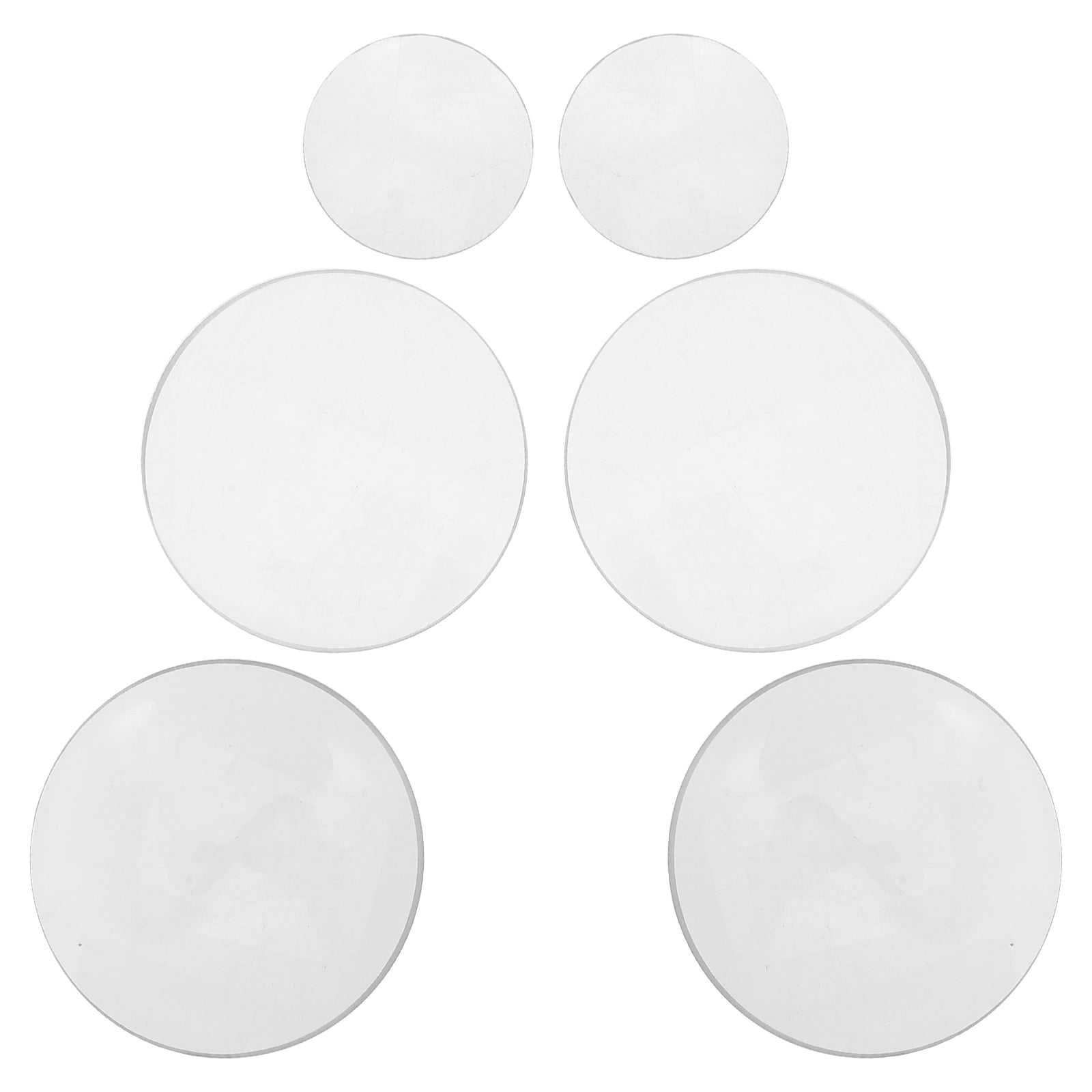 FRCOLOR 6pcs Double Convex Glass Lens Optical Lens 3cm/5cm/5cm Diameter ...