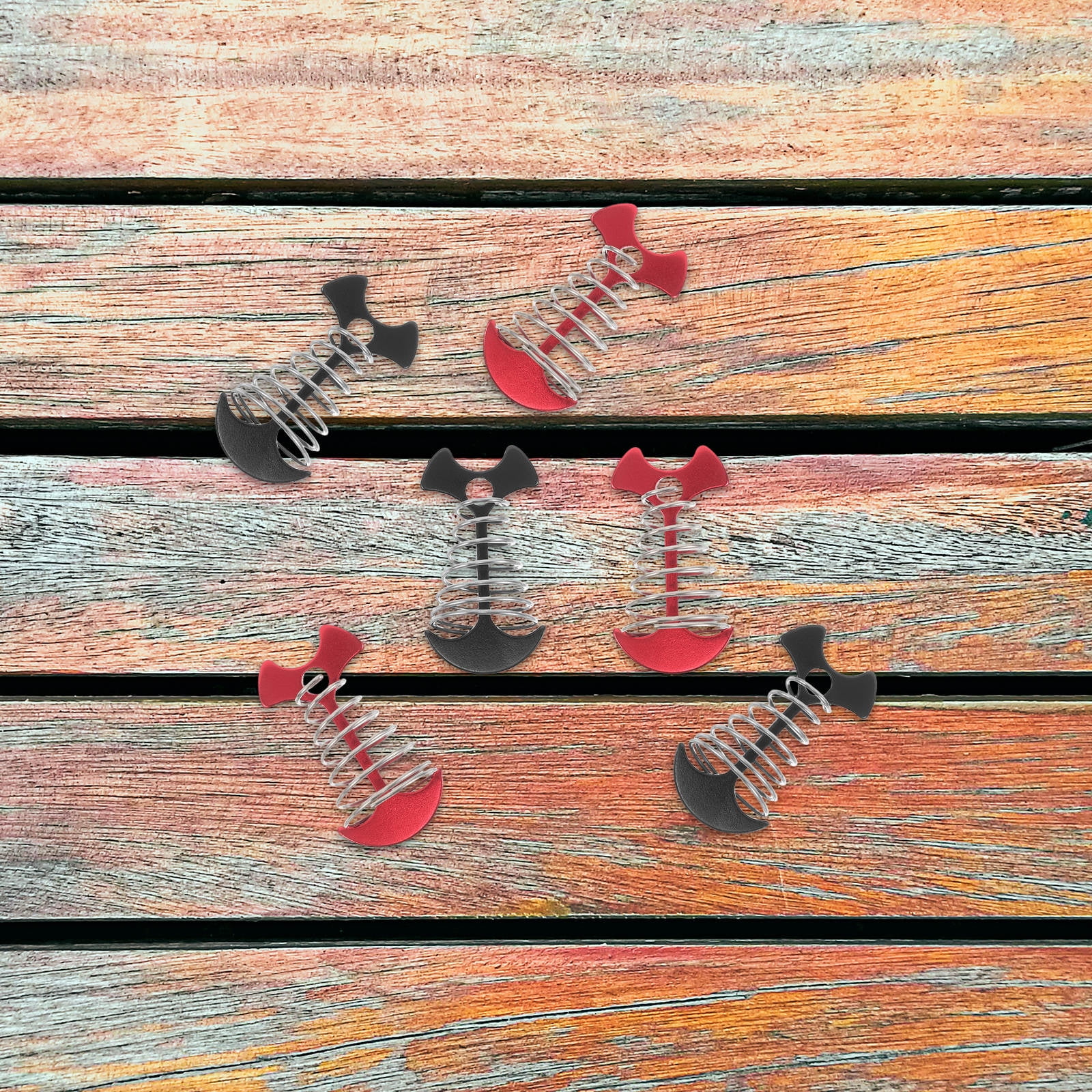 FRCOLOR 6pcs Fish Bone Tent Floor Nail Aluminum Alloy Fishbone Deck ...